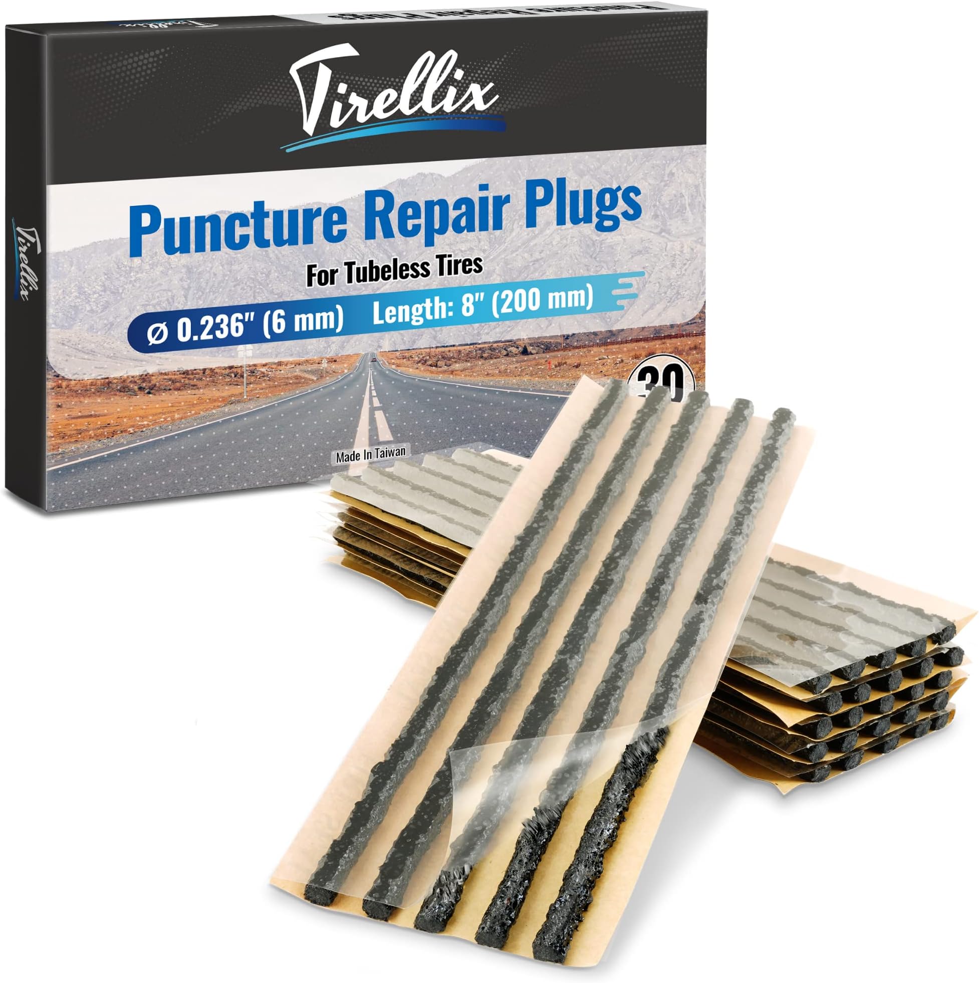 Amazon.com: Sherco-Auto Black Tire Plug Repair Self Vulcanizing String ...