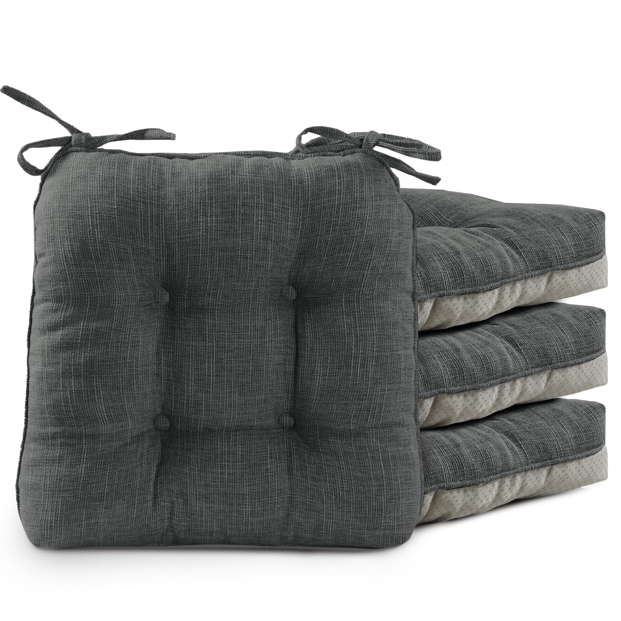 Amazon.com: UNIKOME Chair Cushions Set of 4 - Tufted Non Slip Memory ...
