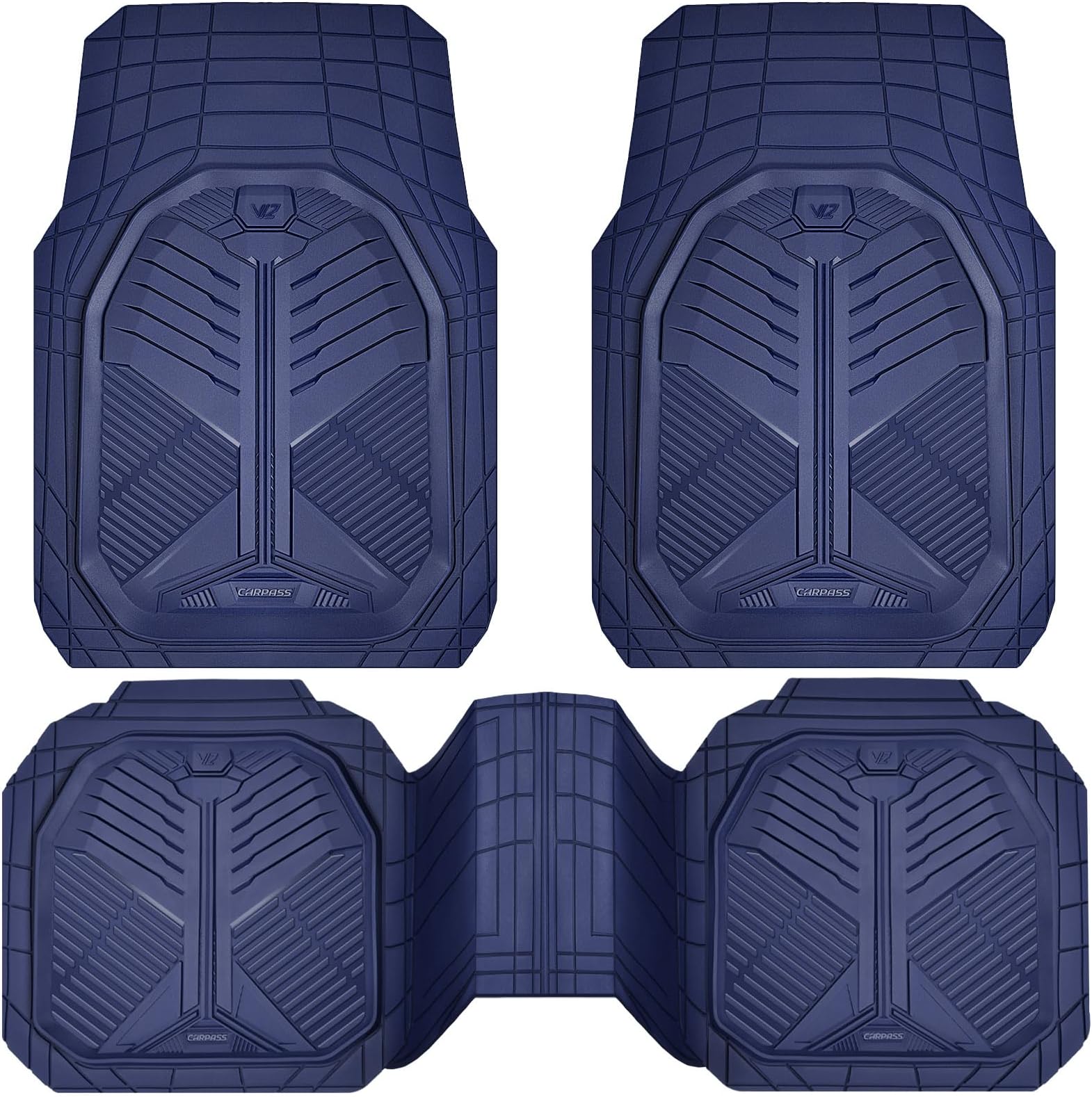 Non Toxic Motor Trend FlexTough Floor Mats - Universal Fit All-Weather ...