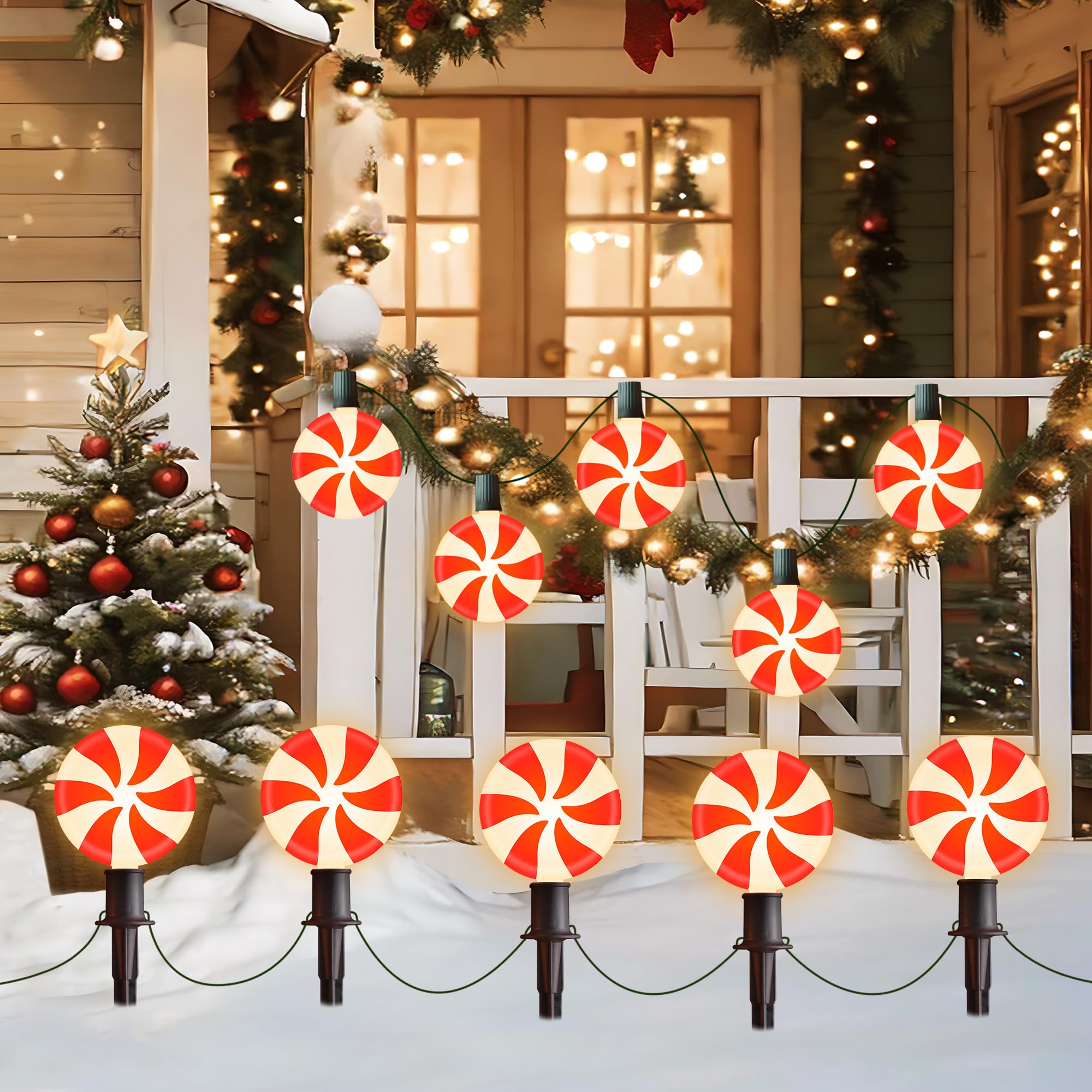 Ultimate Unicorn Christmas Lollipop Pathway Lights for Garden Christmas ...