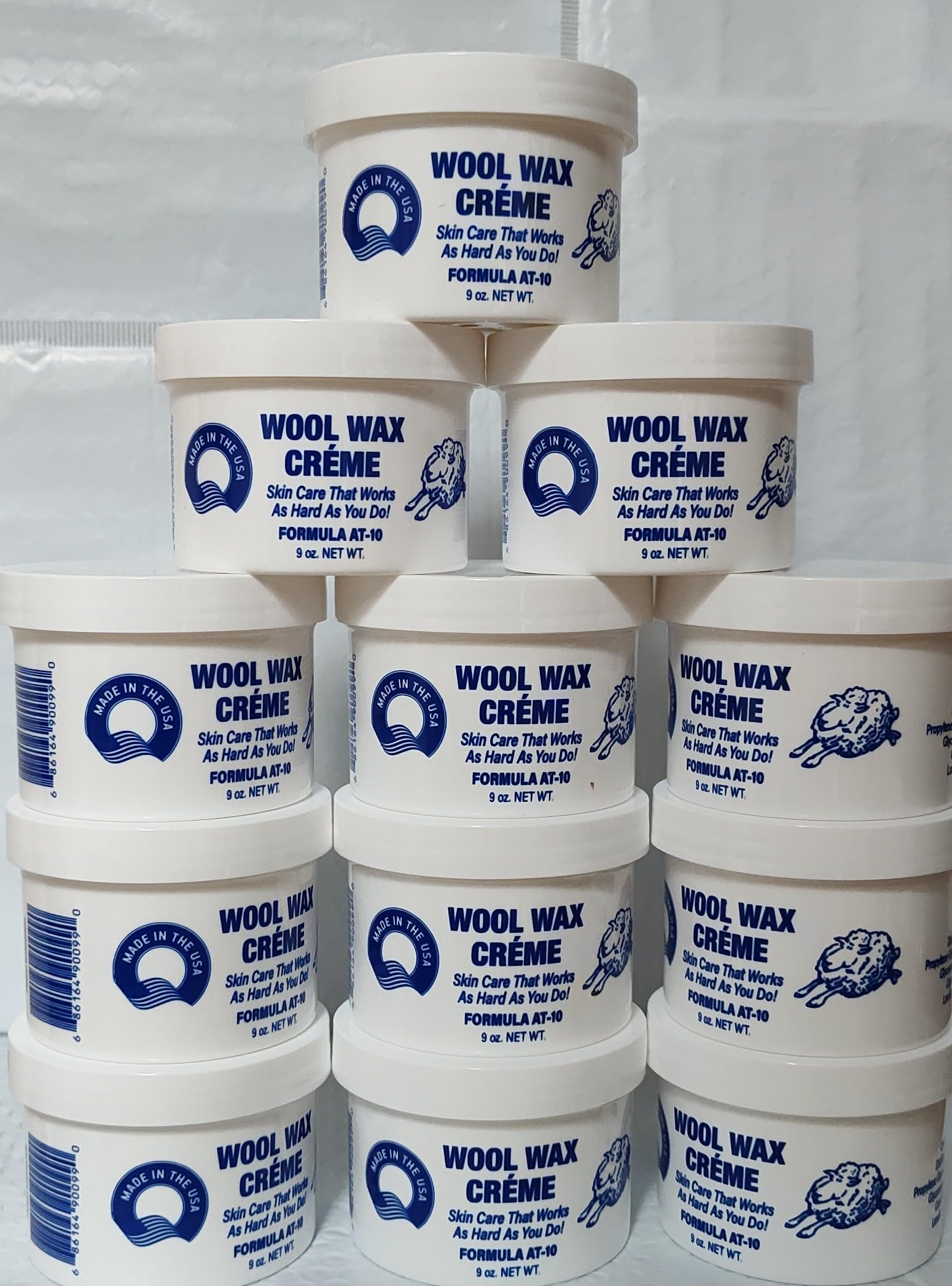 Amazon.com : Wool Wax Creme Skin Care Formula At-10 9 Oz. (Pack of 12 ...
