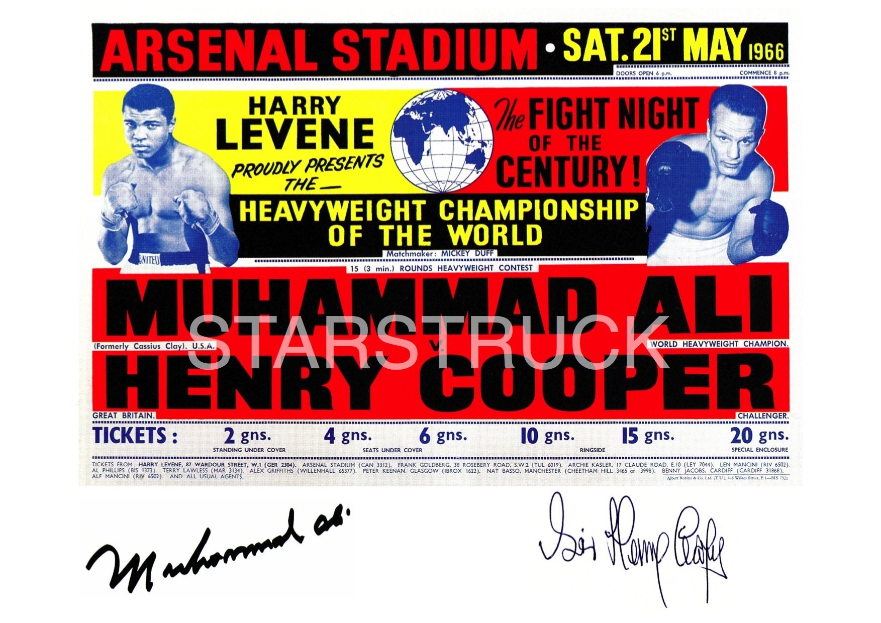 Heavyweight Boxing Legends Muhammad Ali And Henry Cooper World ...