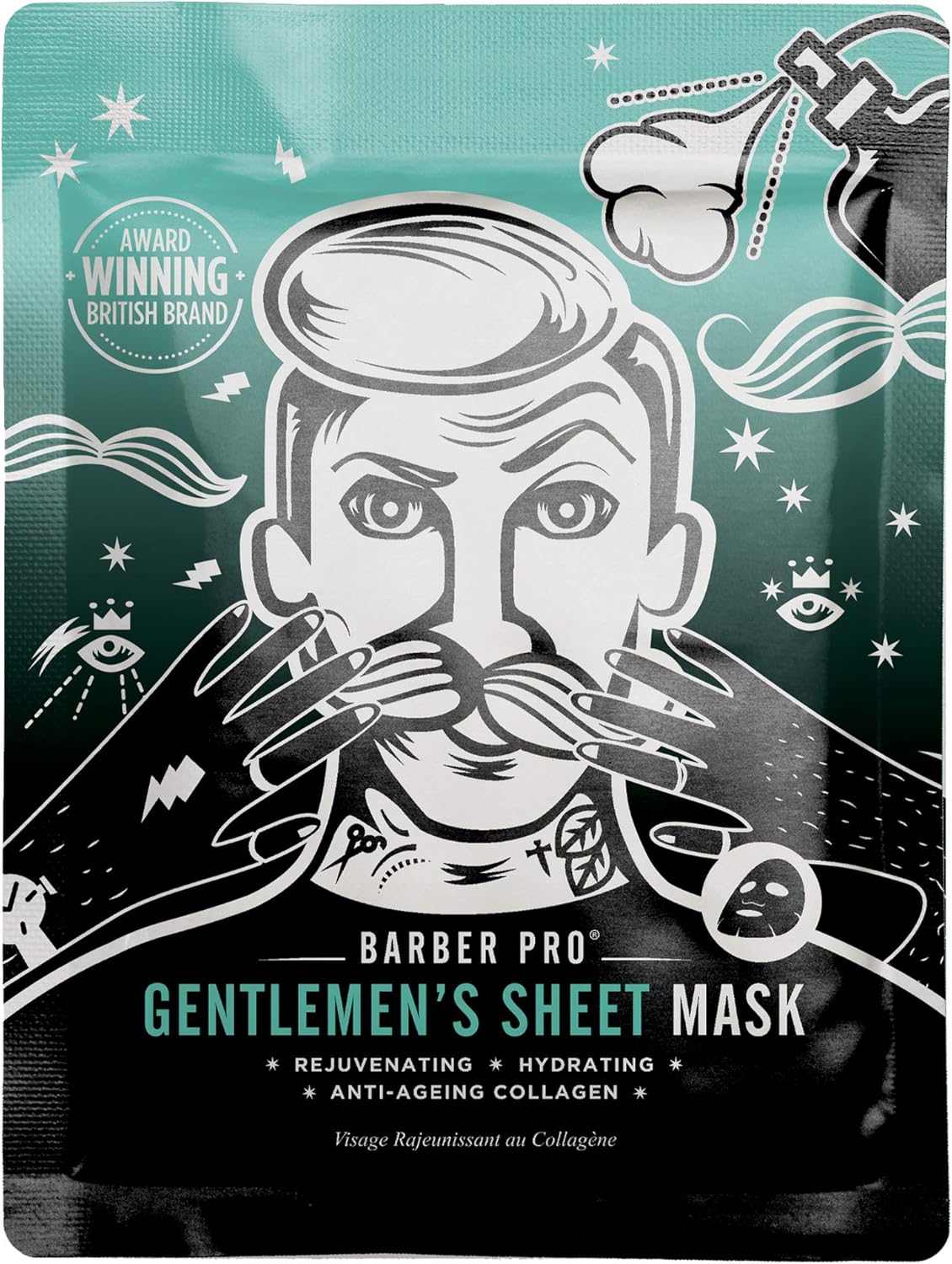 Barber Pro Hydrating and Moisturising Gentleman's Beauty Sheet Face ...