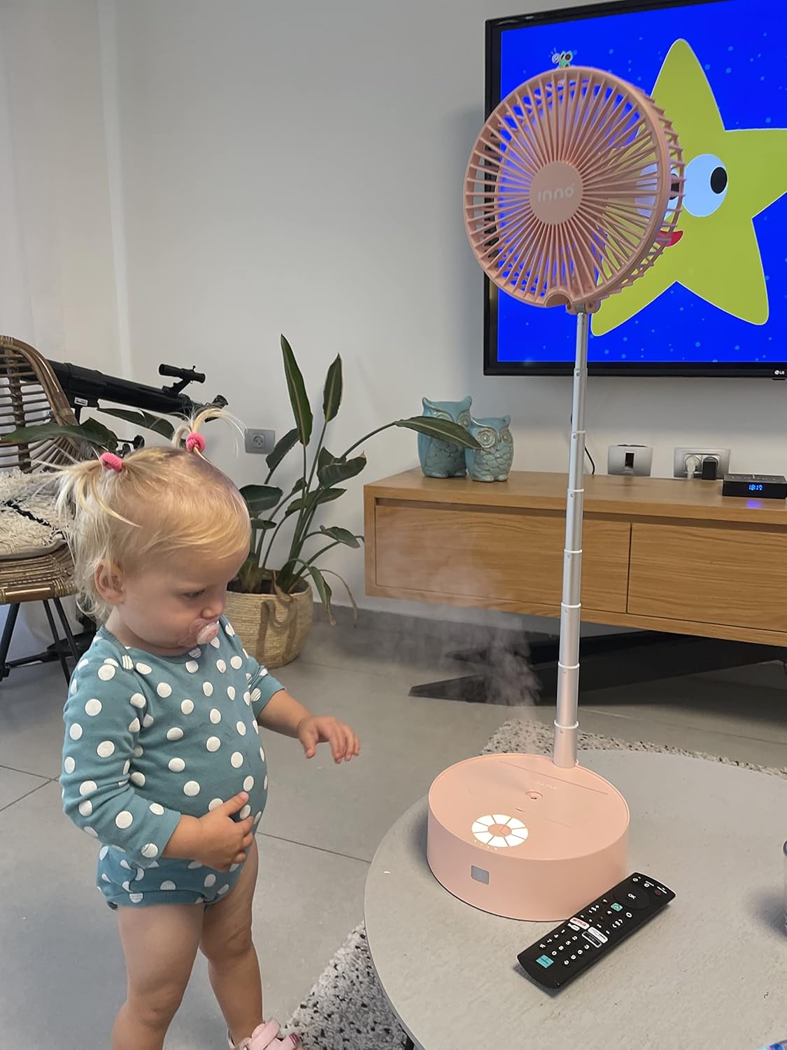 Inno Portable Fan & Essential Oil Diffuser - Foldable Standing or Desk ...