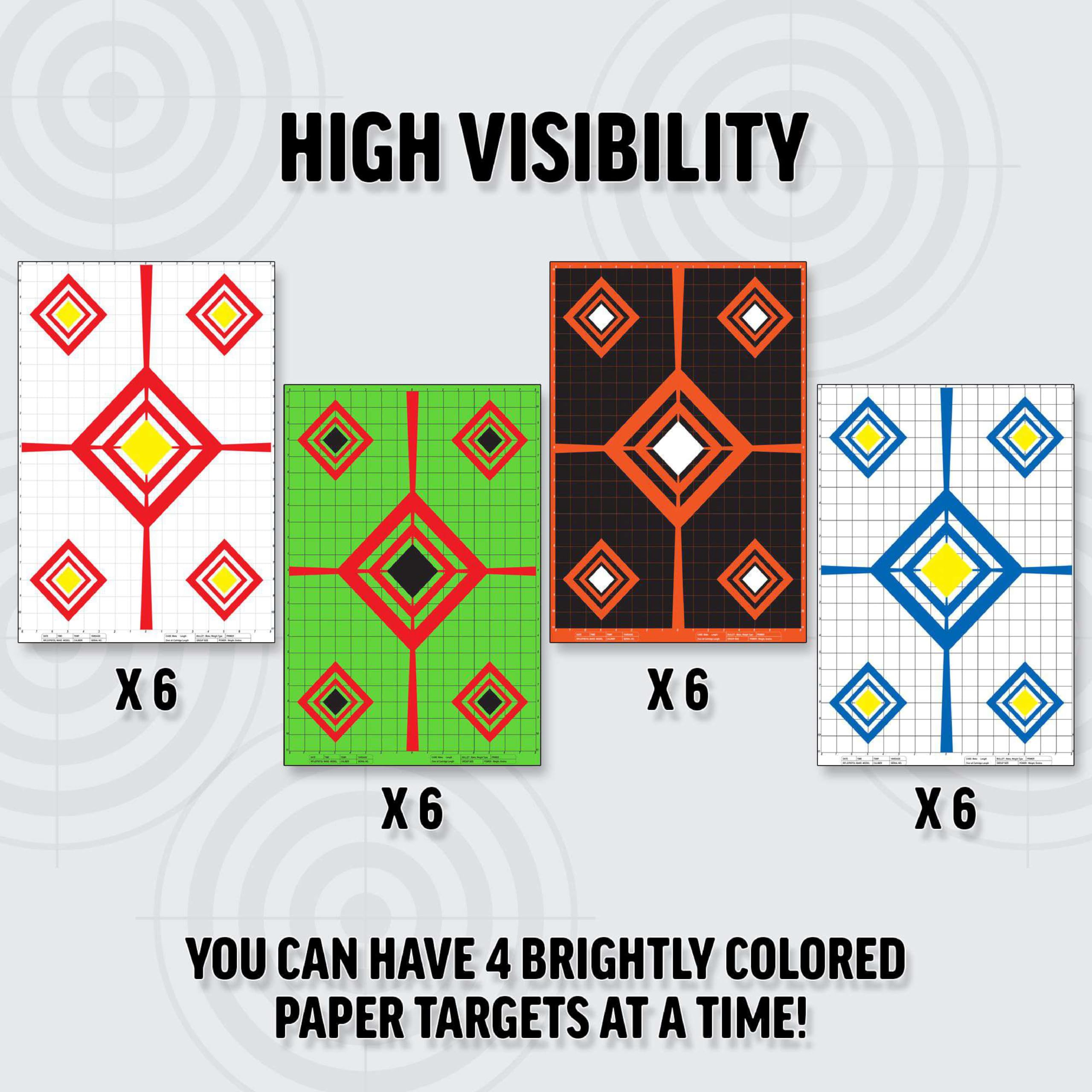 Snapklik.com : Heavy Duty SightIn 48 Paper Targets - Indoors & Outdoor ...