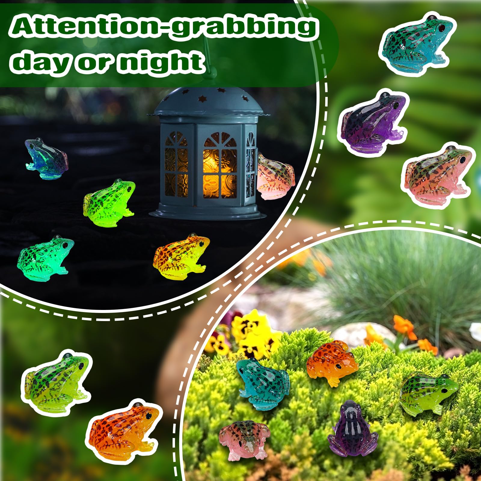 Snapklik.com : Barydat 40 Pcs Miniature Frog Figurines Luminous Mini ...