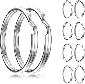 Amazon.com: Key Rings - 304 Stainless Steel Keyrings - 10Pcs 1" (25mm ...