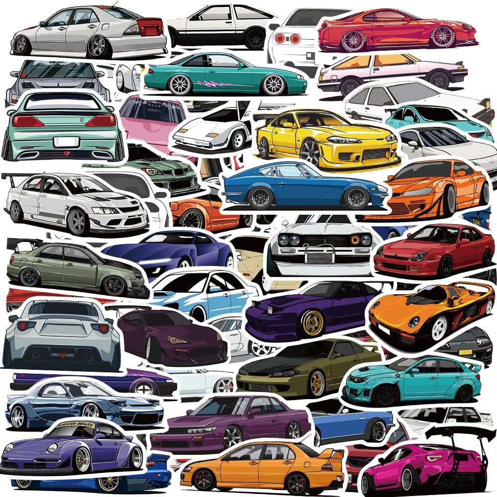 Amazon.com: 100 PCS JDM Car Stickers for Men, Sticker for Laptop Water ...