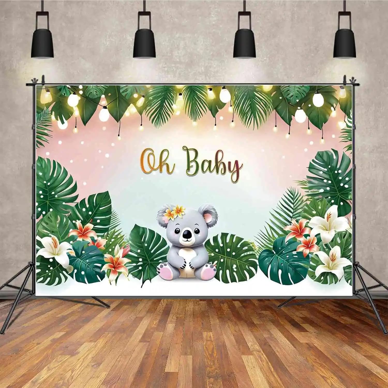 Amazon.com : Backdrop Oh Baby Shower Custom Party Print Wall ...