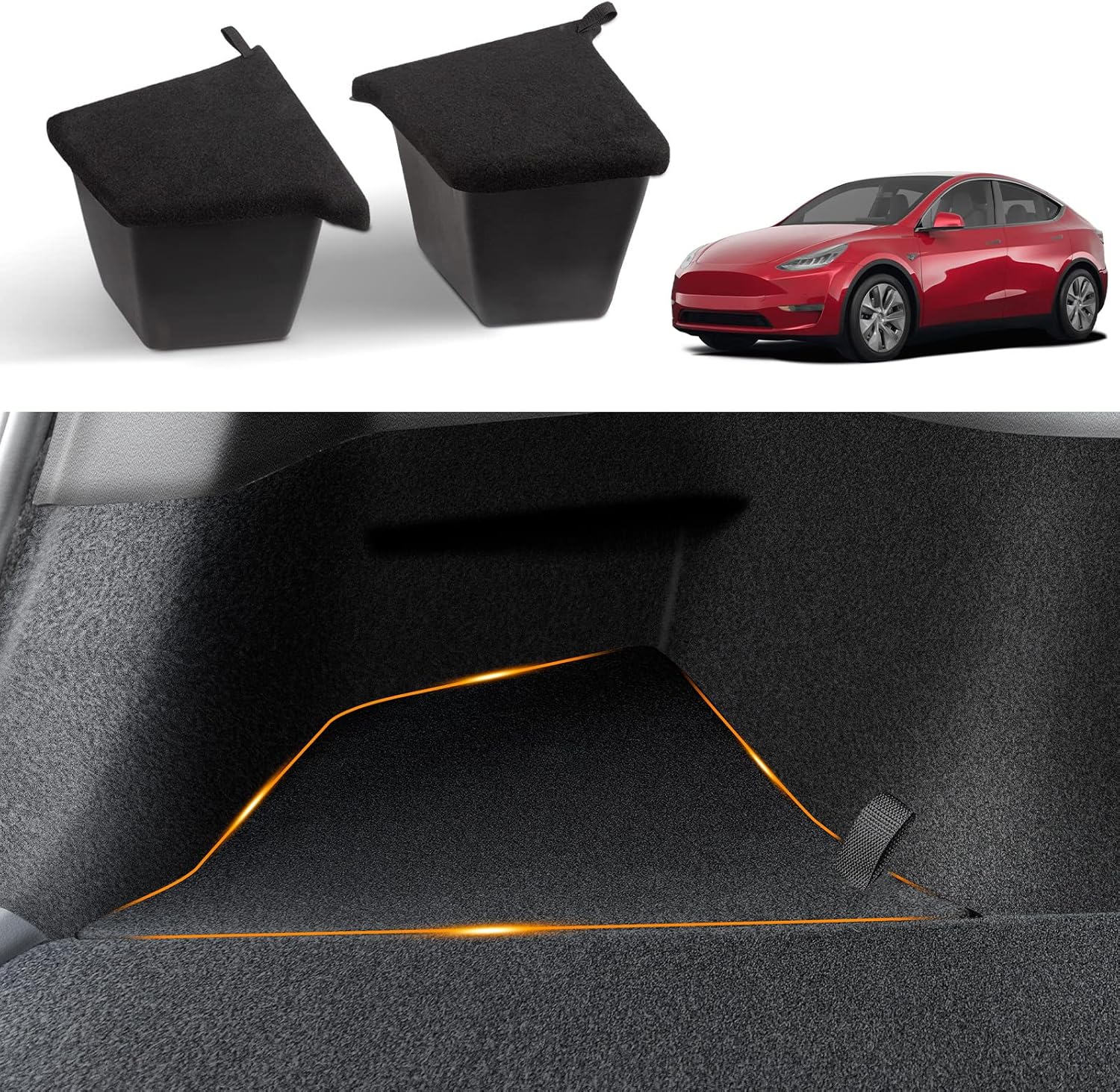 Octomo Rear Trunk Organizer for Tesla Model Y - Trunk Storage Box with ...