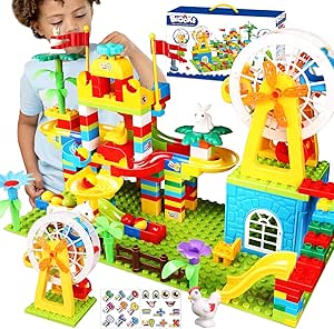 Amazon.com: HUINIU Marble Run for Kids Ages 3+, 243 Piece Marble Runs ...