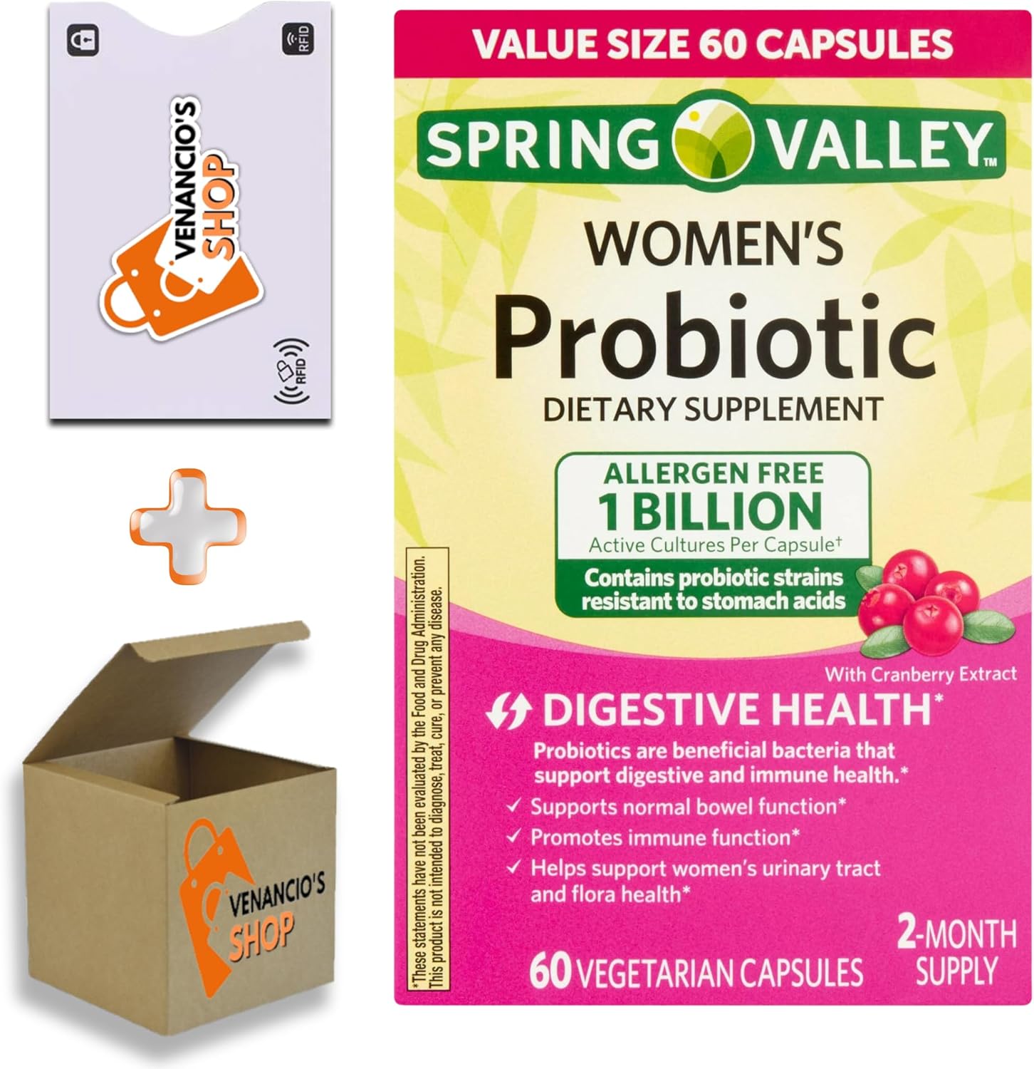 Probiotics for Women Capsules, Dietary Supplement 1 Billion CFUs ...