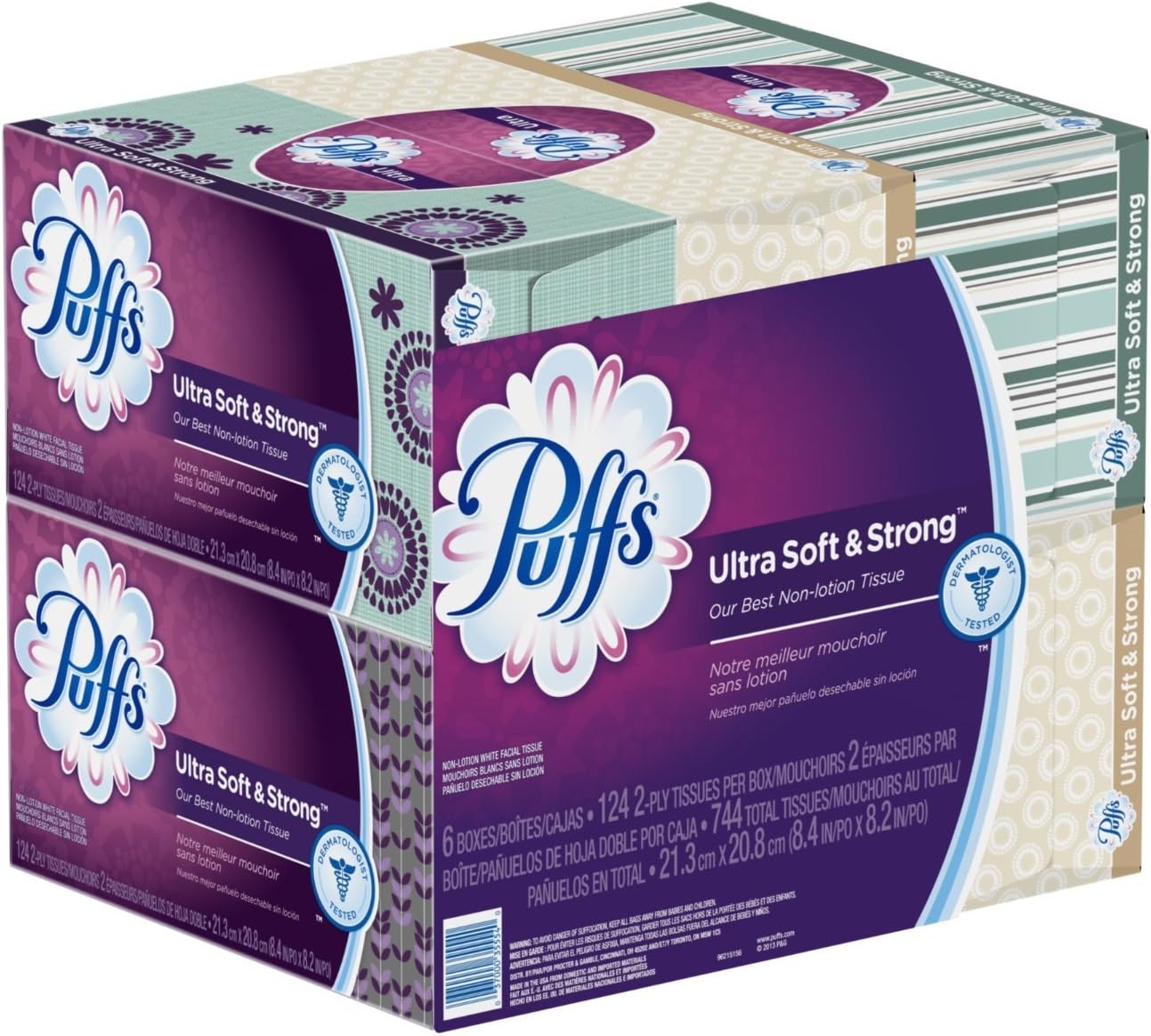 Amazon.com: Puffs Ultra Soft Facial Tissues, 24 Family Boxes, 124 ...