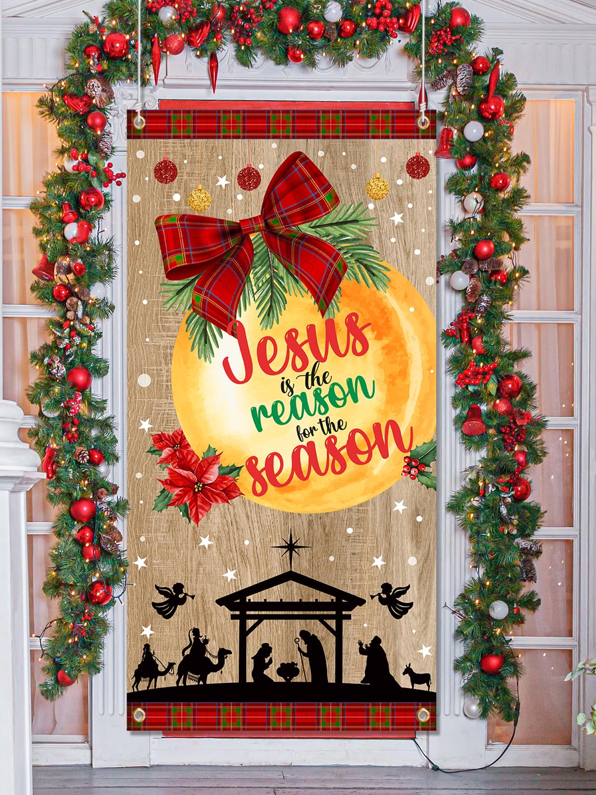 Buy Jesus is The Reason for The Season Banner, Baby Jesus Christmas ...