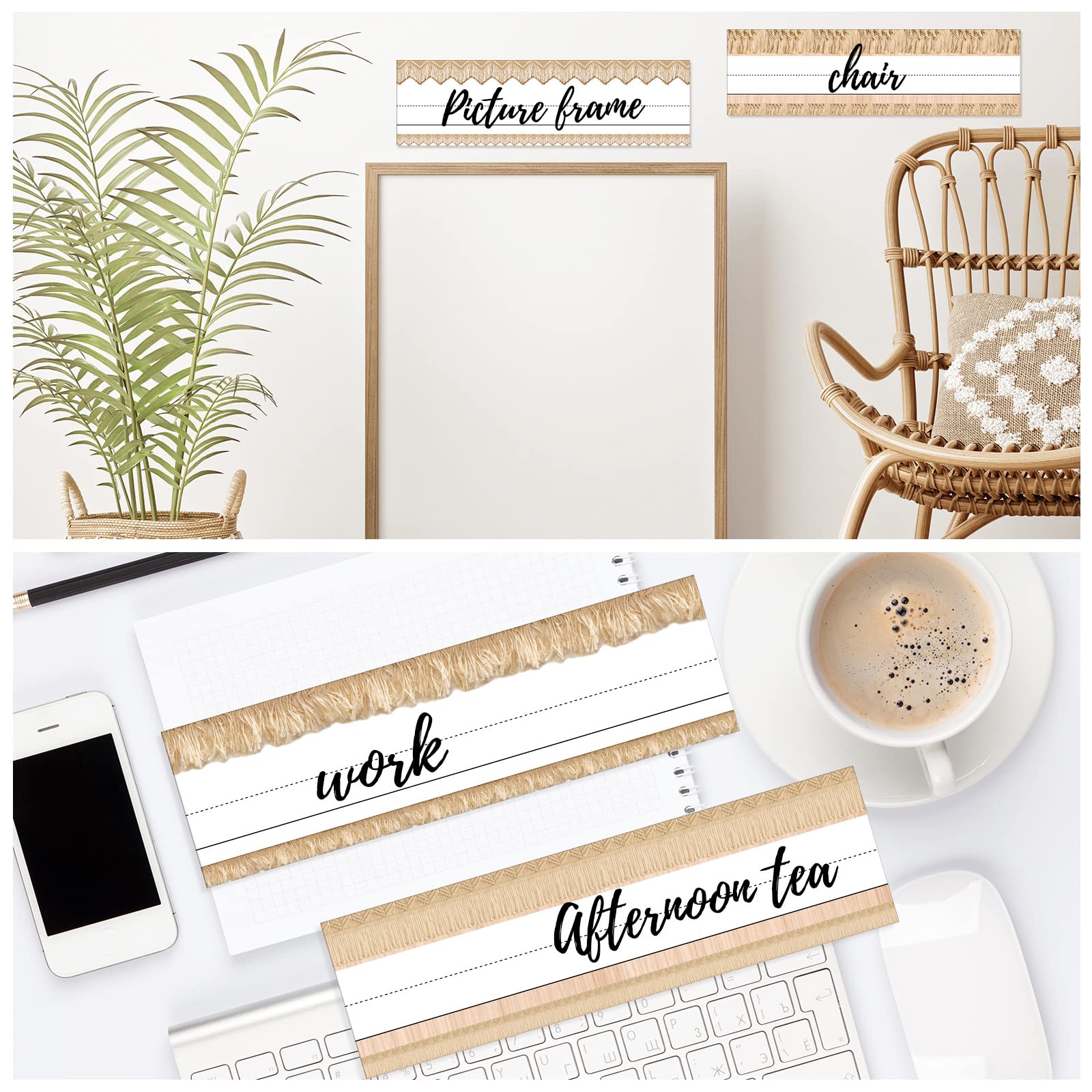 Snapklik.com : Yexiya 48 Pcs Boho Name Tags Fringe Classroom Name Tags ...