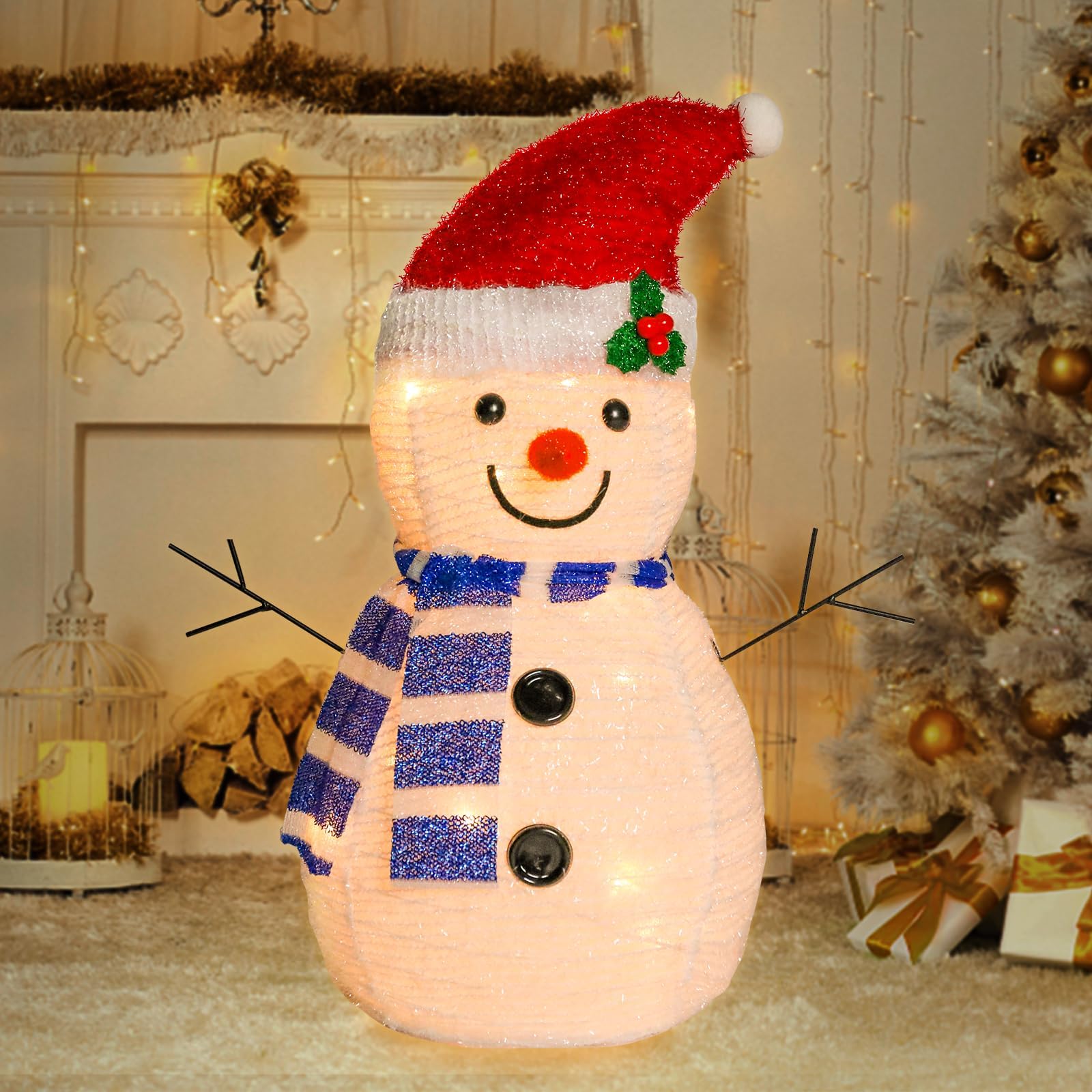 Amazon.com: SANKUU Lighted Snowman Christmas Decorations, 22IN ...
