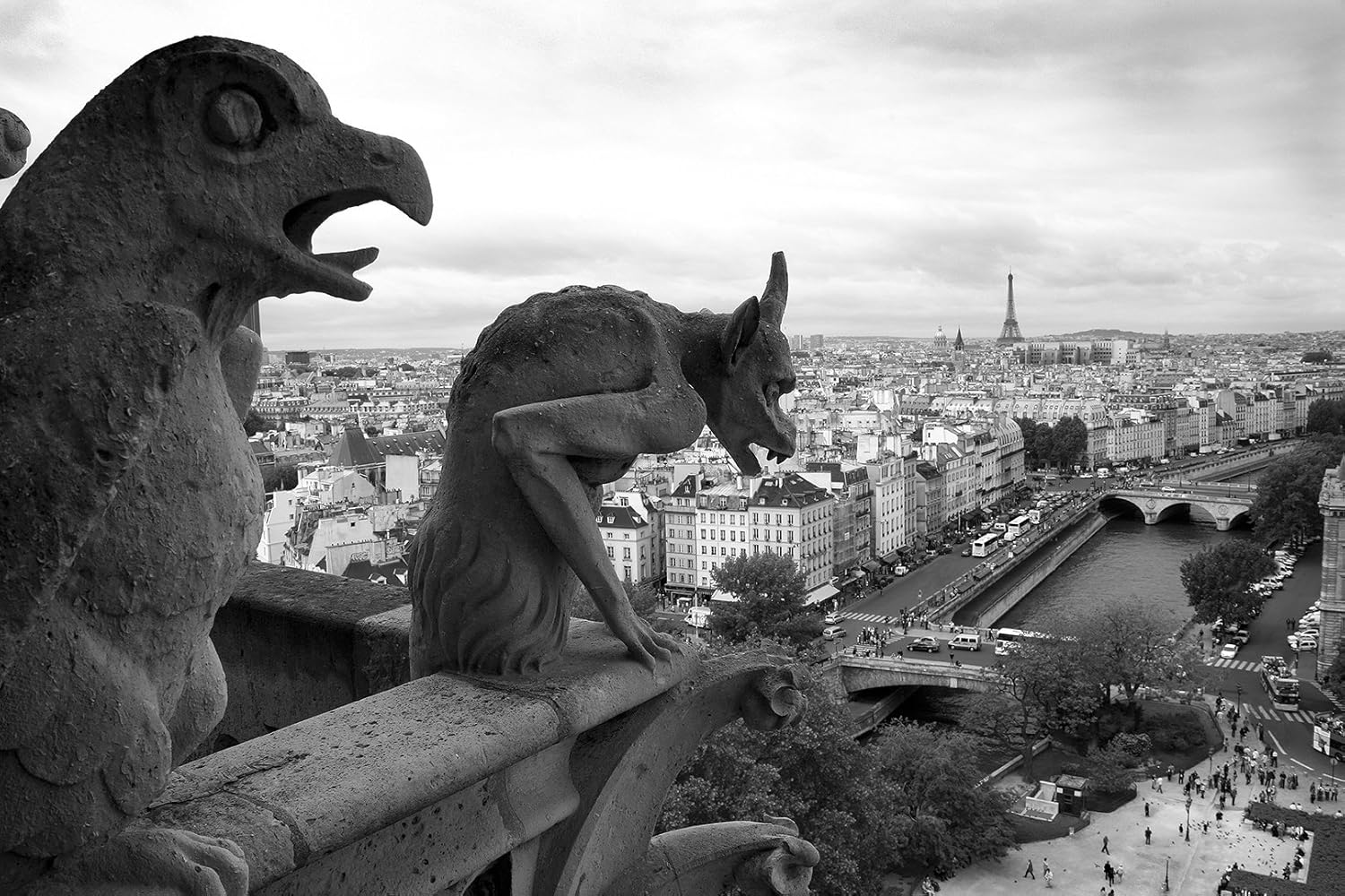 Amazon.com: Gargoyles Art Print by Chris Bliss: Posters & Prints