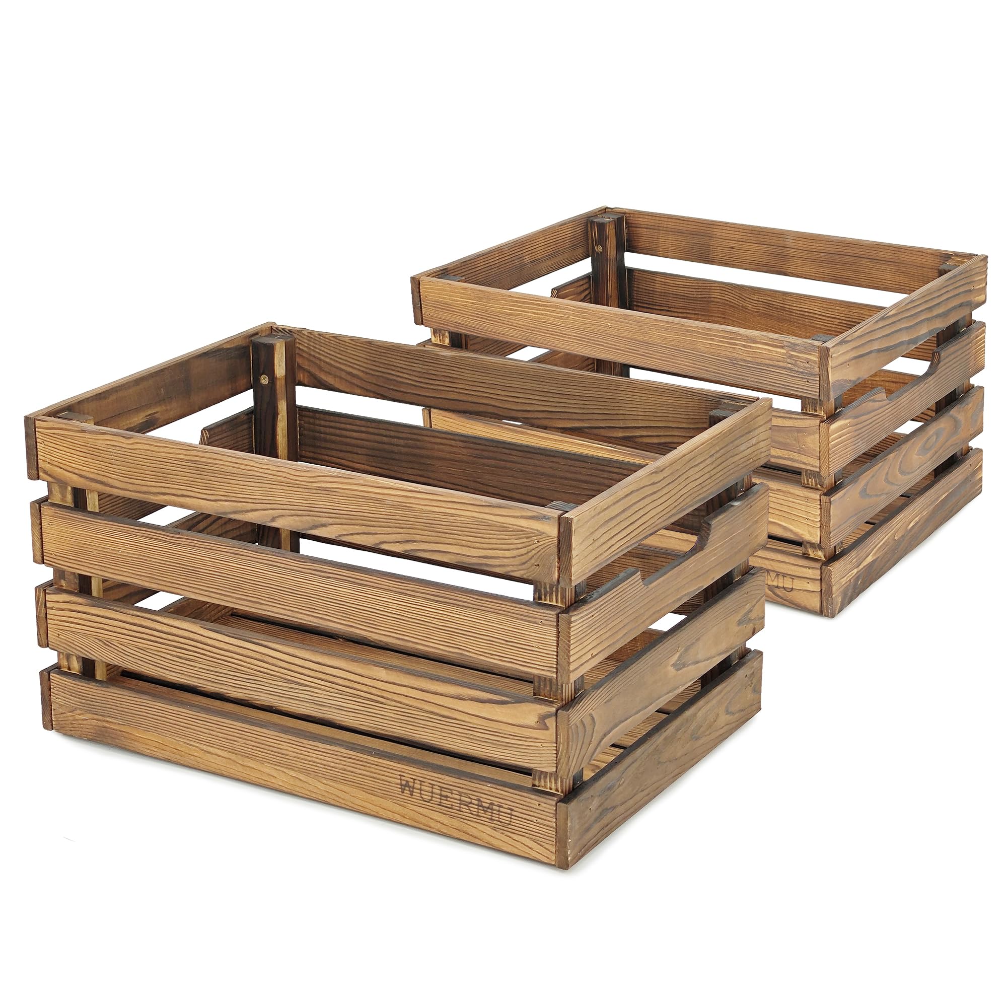 Amazon.com: WUERMU Brown Wooden Crates are Used for Storage, Milk ...