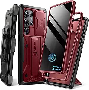 Amazon.com: TONGATE for Samsung Galaxy S24 Ultra Case, [with Privacy Screen Protector & Slide ...
