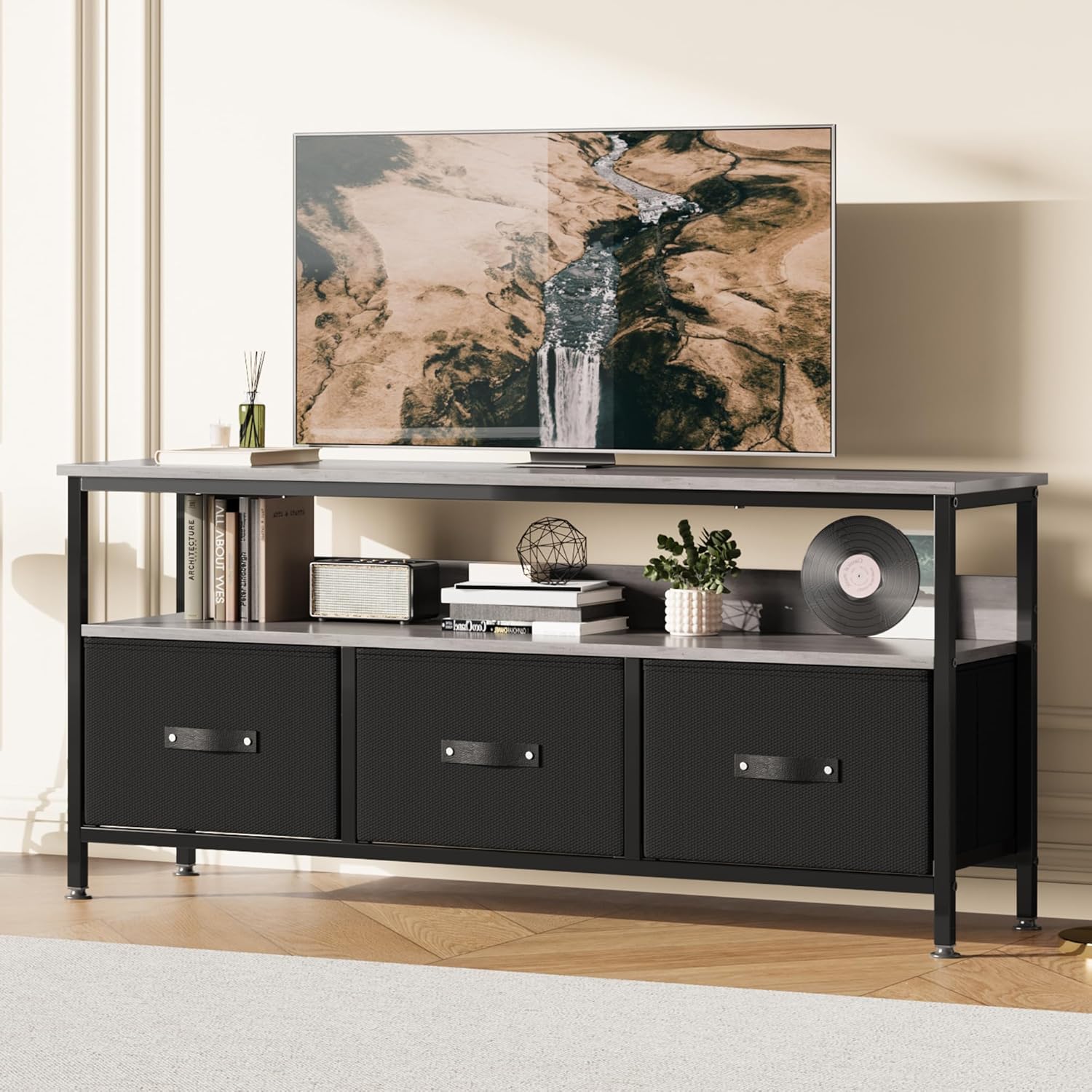 Amazon.com: Dresser Tv Stand 55 Inch Entertainment Center with Storage ...