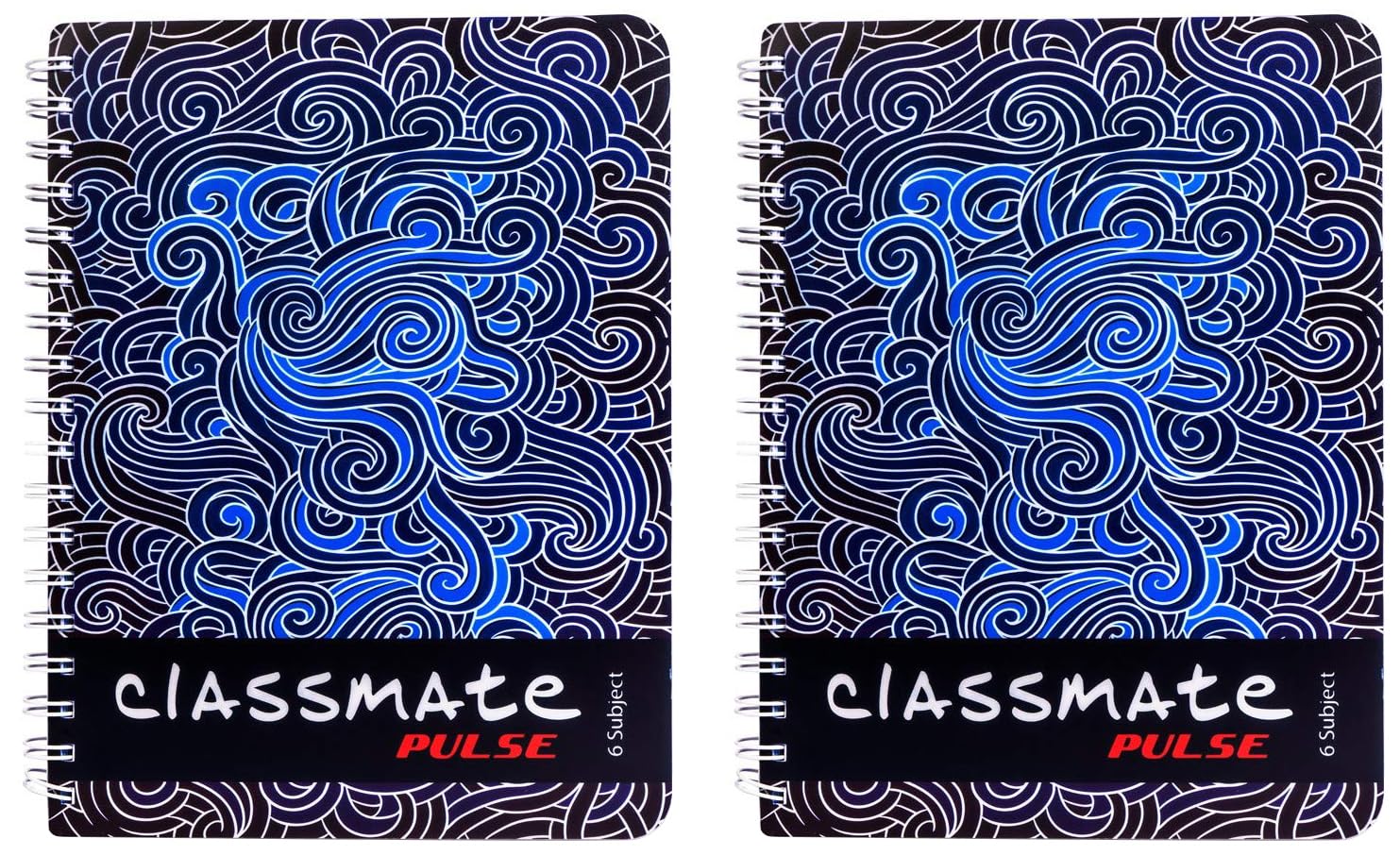 Classmate Pulse 6 Subject Notebook - Unruled, 300 Pages, Spiral Binding ...