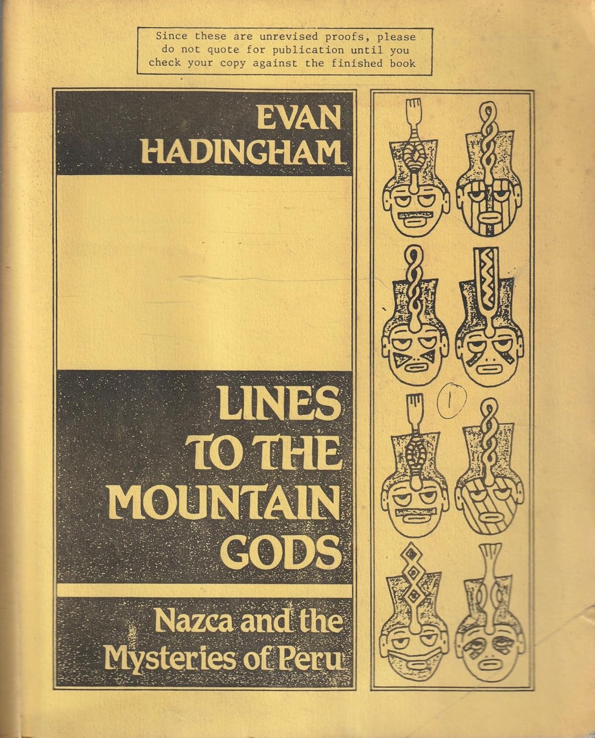 Lines to the Mountain Gods: Nazca and the Mysteries of Peru: Hadingham ...
