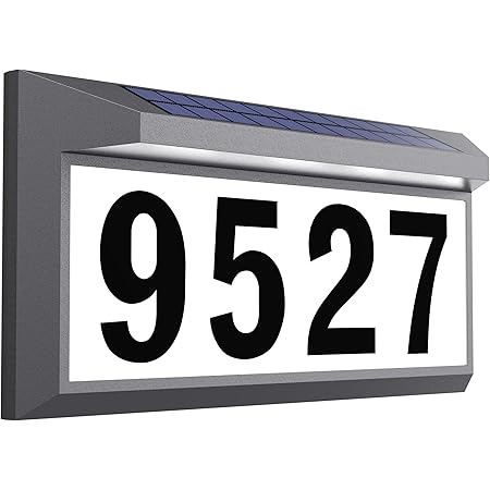 Amazon.com: Solar Address Sign, Lighted Address Numbers Outdoor ...