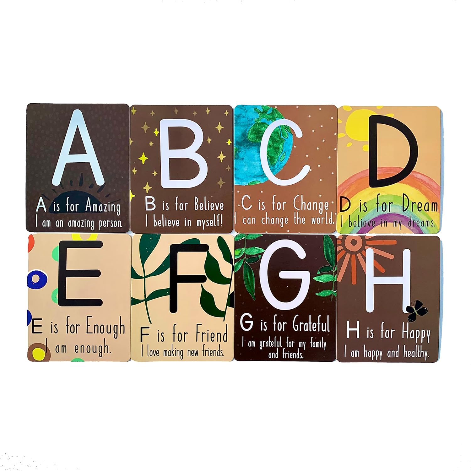Amazon.com: Kids For Culture: Alphabet Affirmation Flashcards-Letters A ...