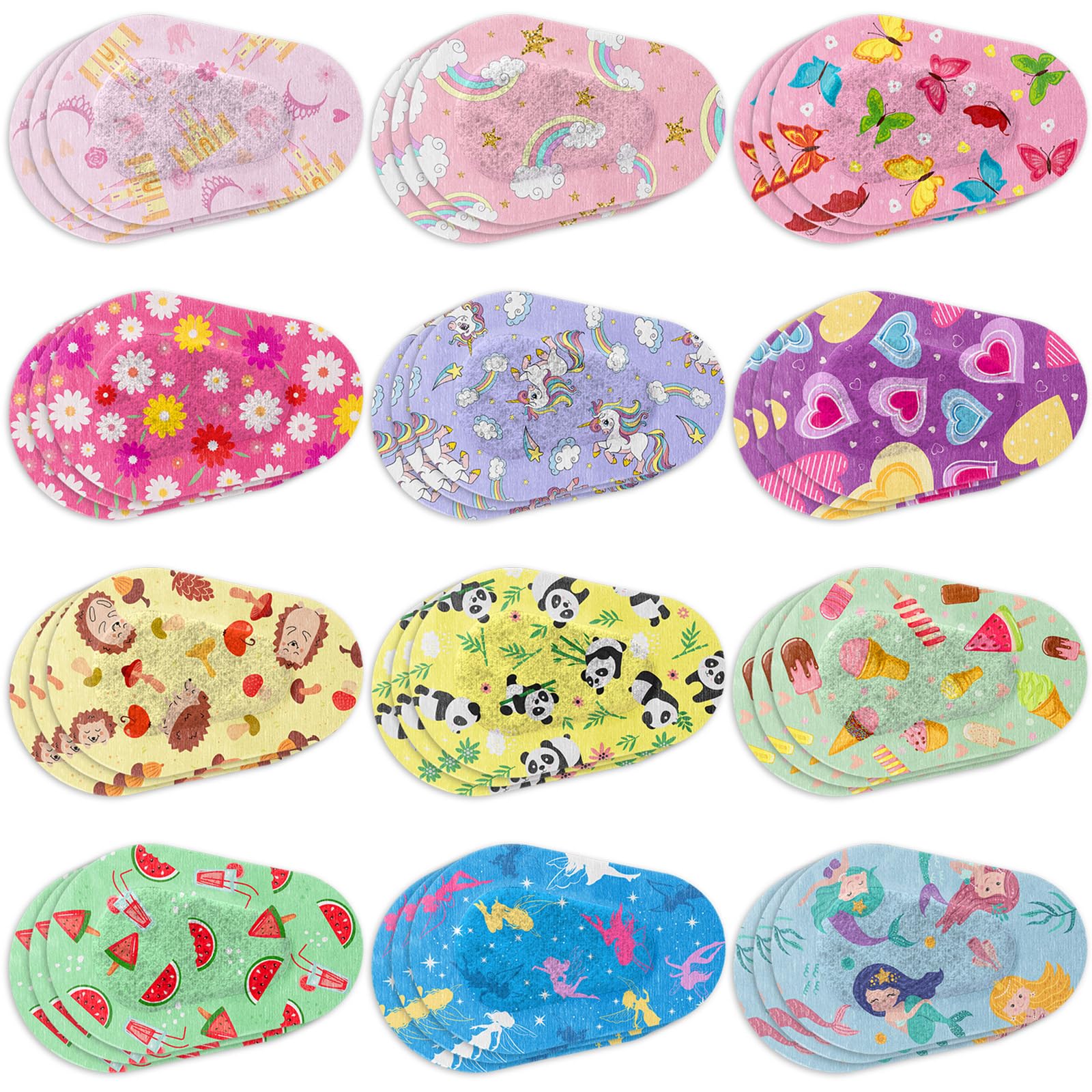 Amazon.com: Panitay 36 Pieces Kids Girls Eye Patches Toddler Adhesive ...