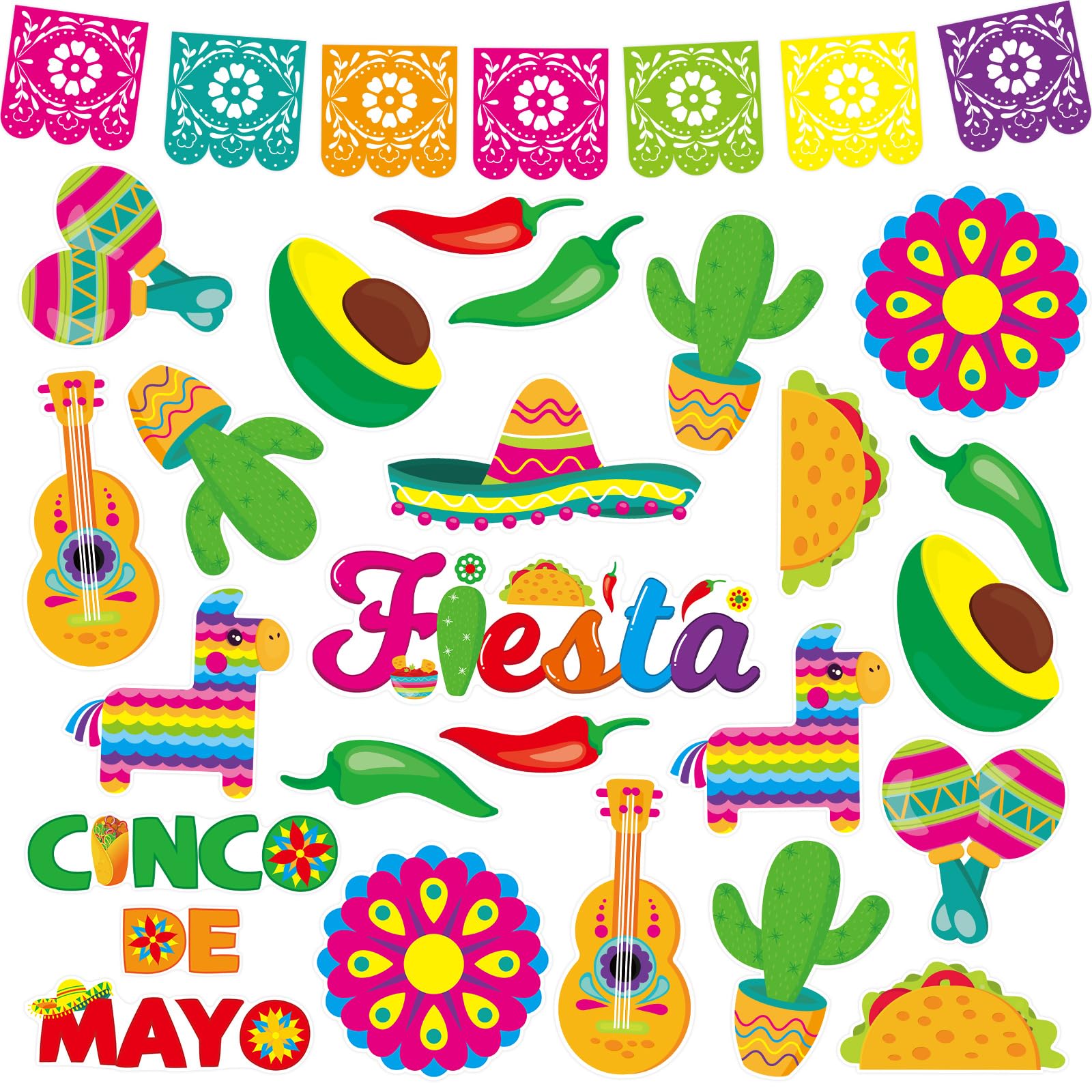 Amazon.com: Mexican Fiesta Bulletin Board Decoration Cinco De Mayo ...
