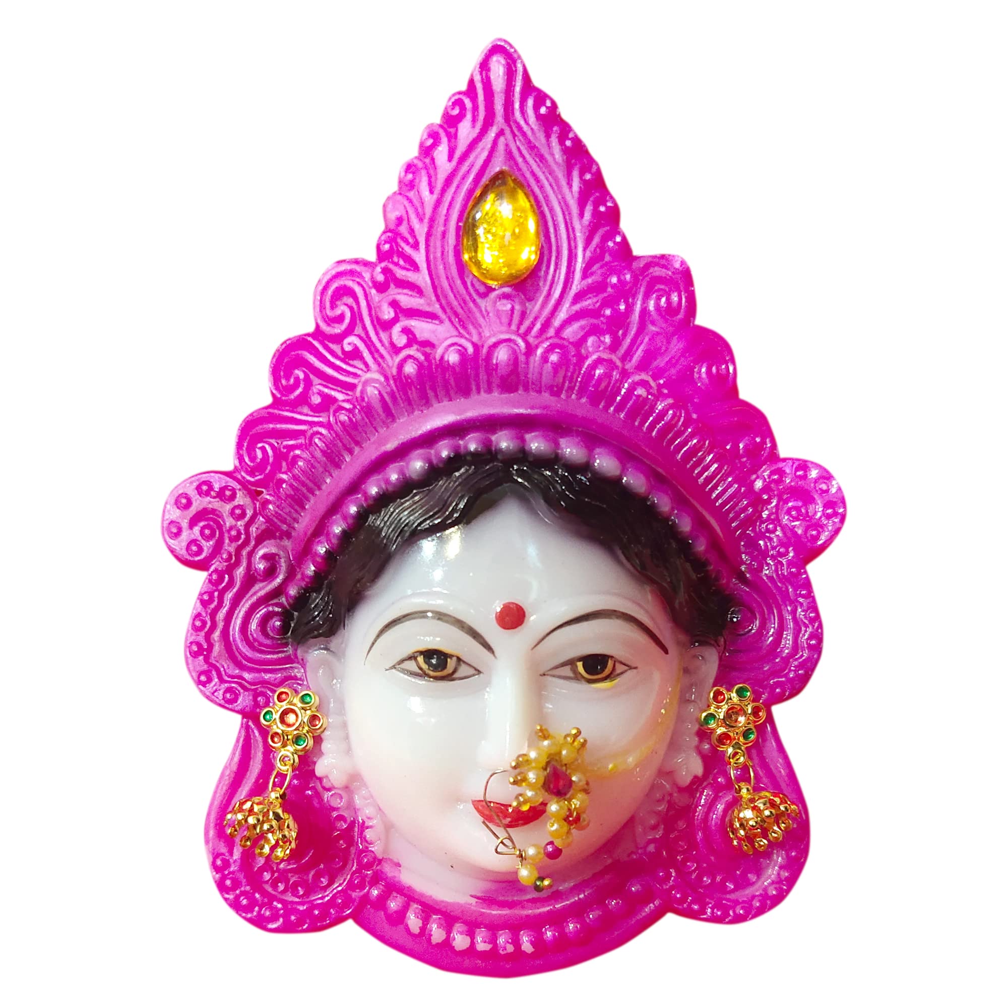Devi Maa Laxmi Face Pink Mukhota Mahalaxmi Face Mukhota Mukhota ...