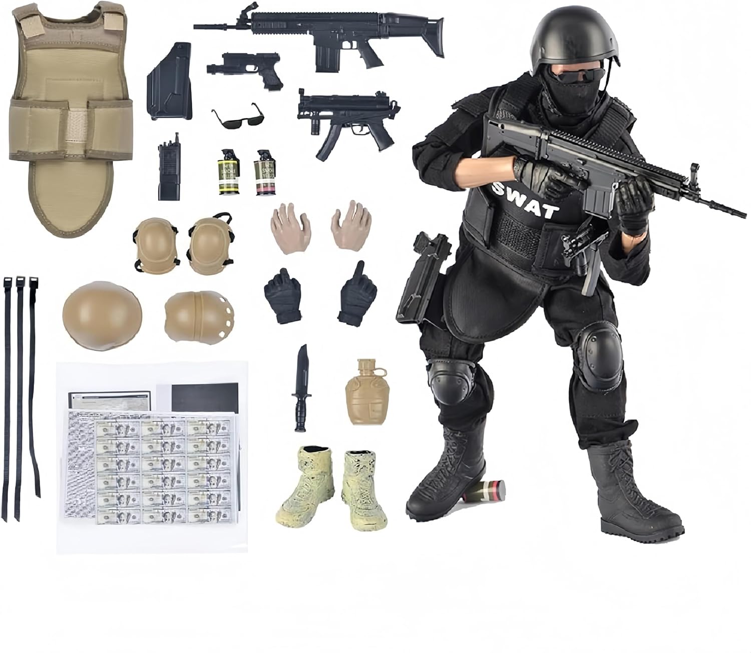 Amazon.com: Caolun 12" Action Figures Toy 1:6 Stand Bendable Soldier ...