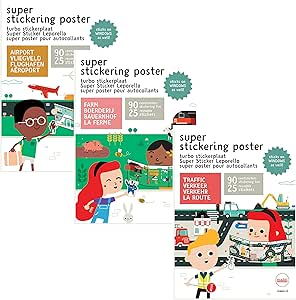 Amazon.com: Super Stickering Poster for Toddlers - Reusable Sticker ...