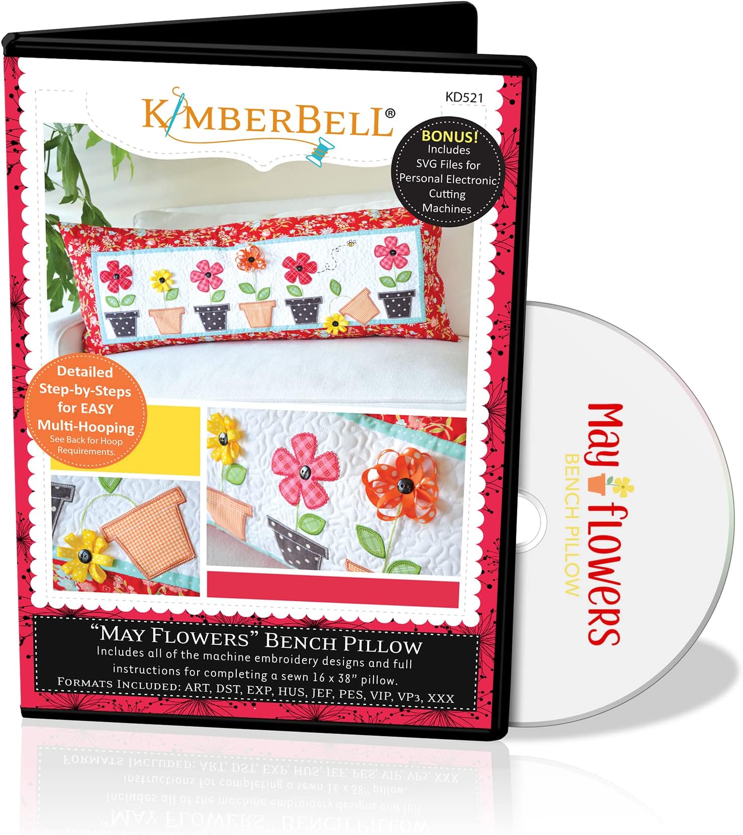 Amazon.com: Kimberbell Cup Of Cheer Featured Quilt Machine Embroidery ...