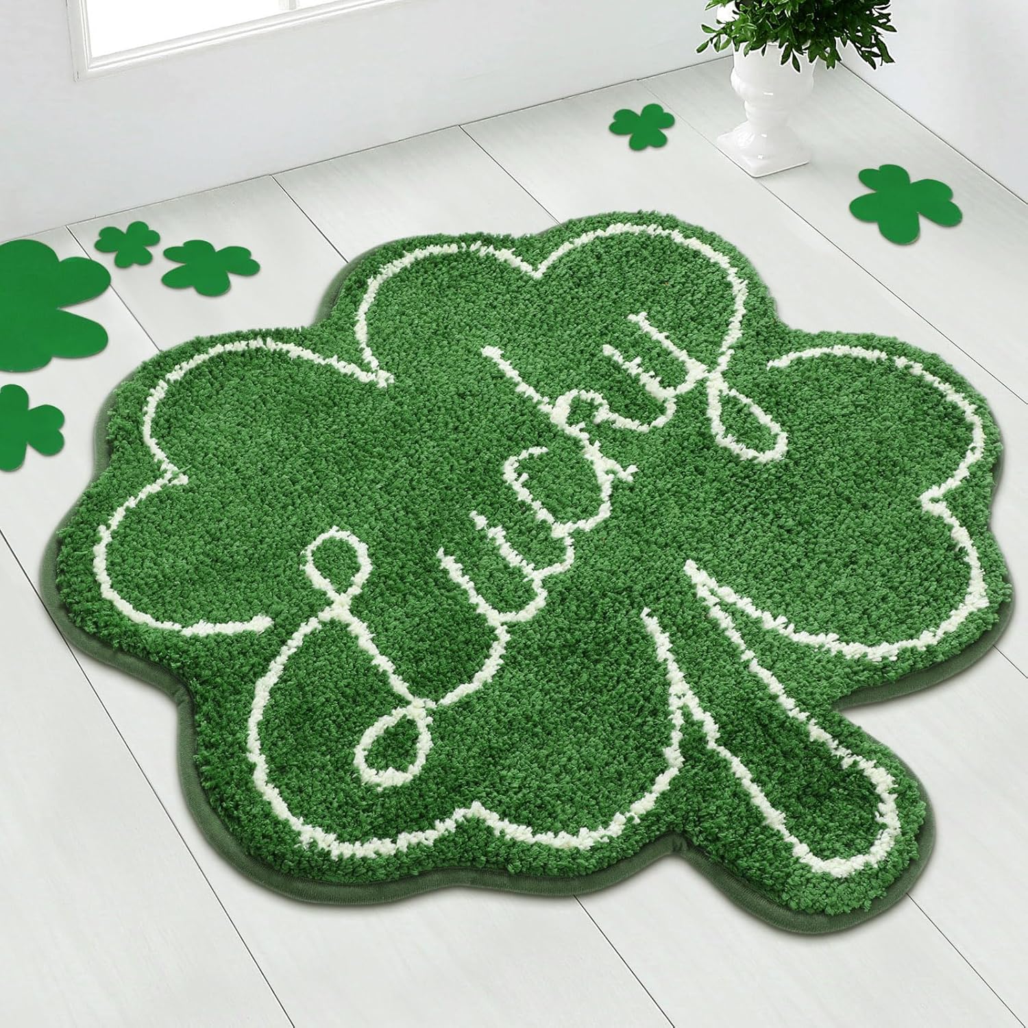 Amazon.com: Ceenna St. Patrick's Day Shamrock Bathroom Rugs Lucky ...