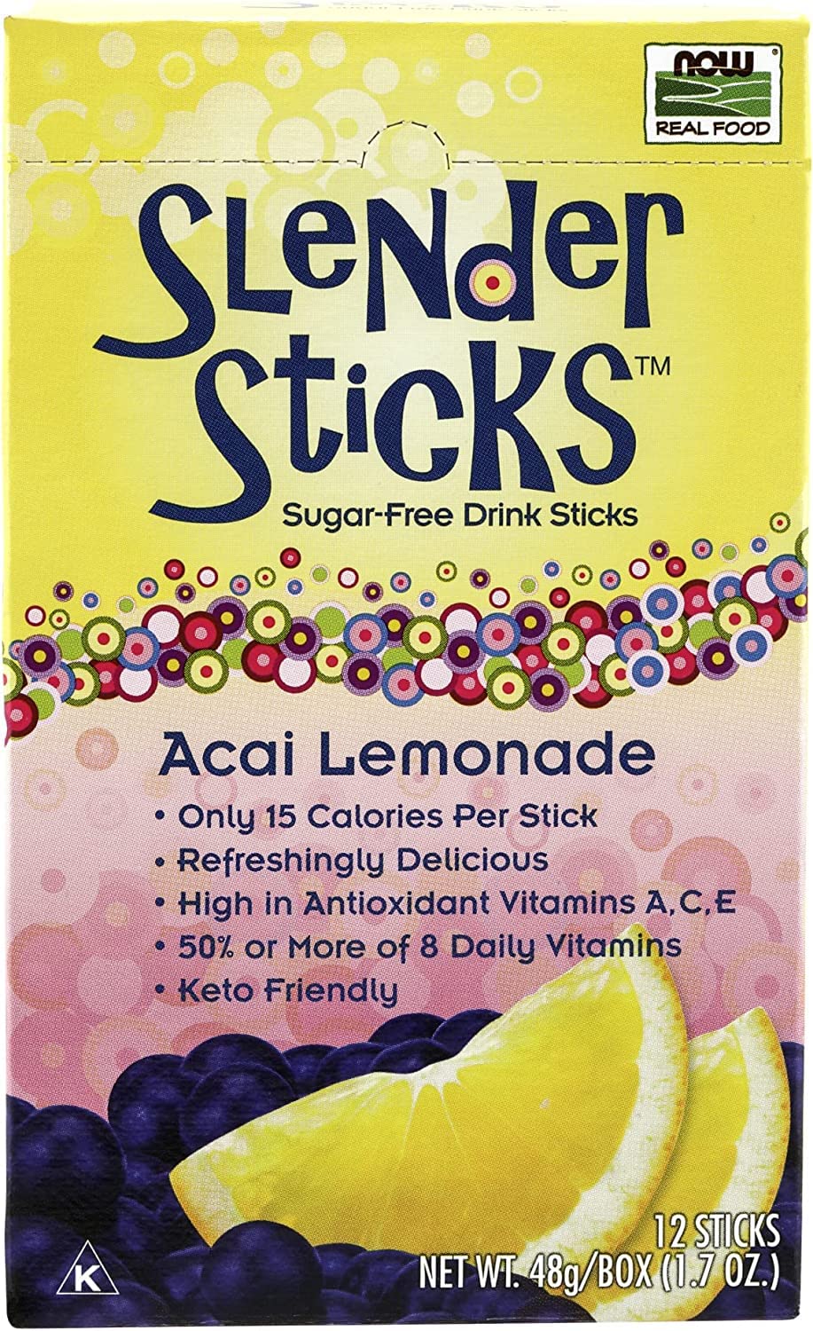 Amazon.com : NOW Foods, Slender Sticks, 10/15 Calories Per Stick ...
