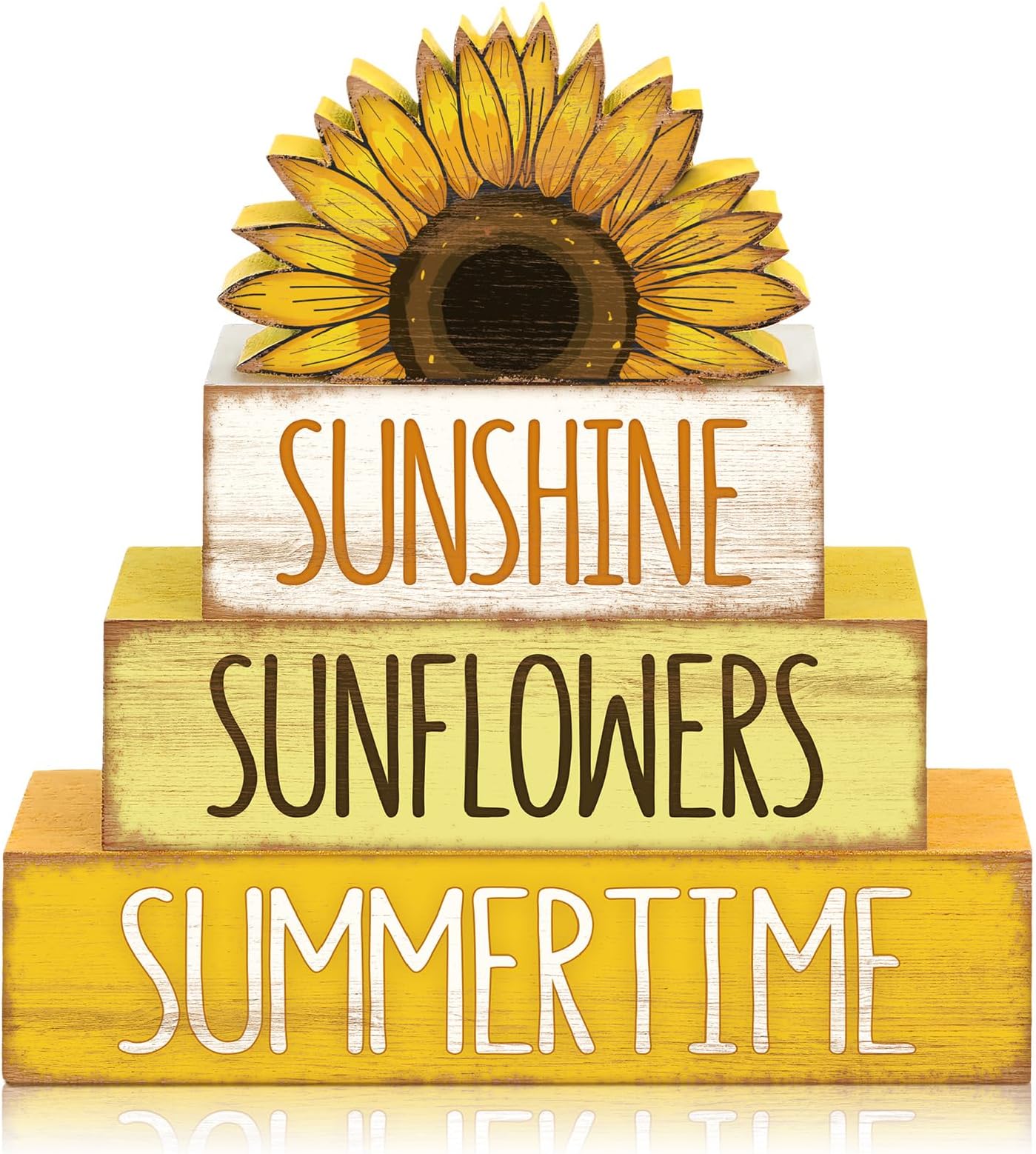 Amazon.com: Soaoo 24 Pcs Summer Flowers Wood Signs Retro 3D Flowers ...