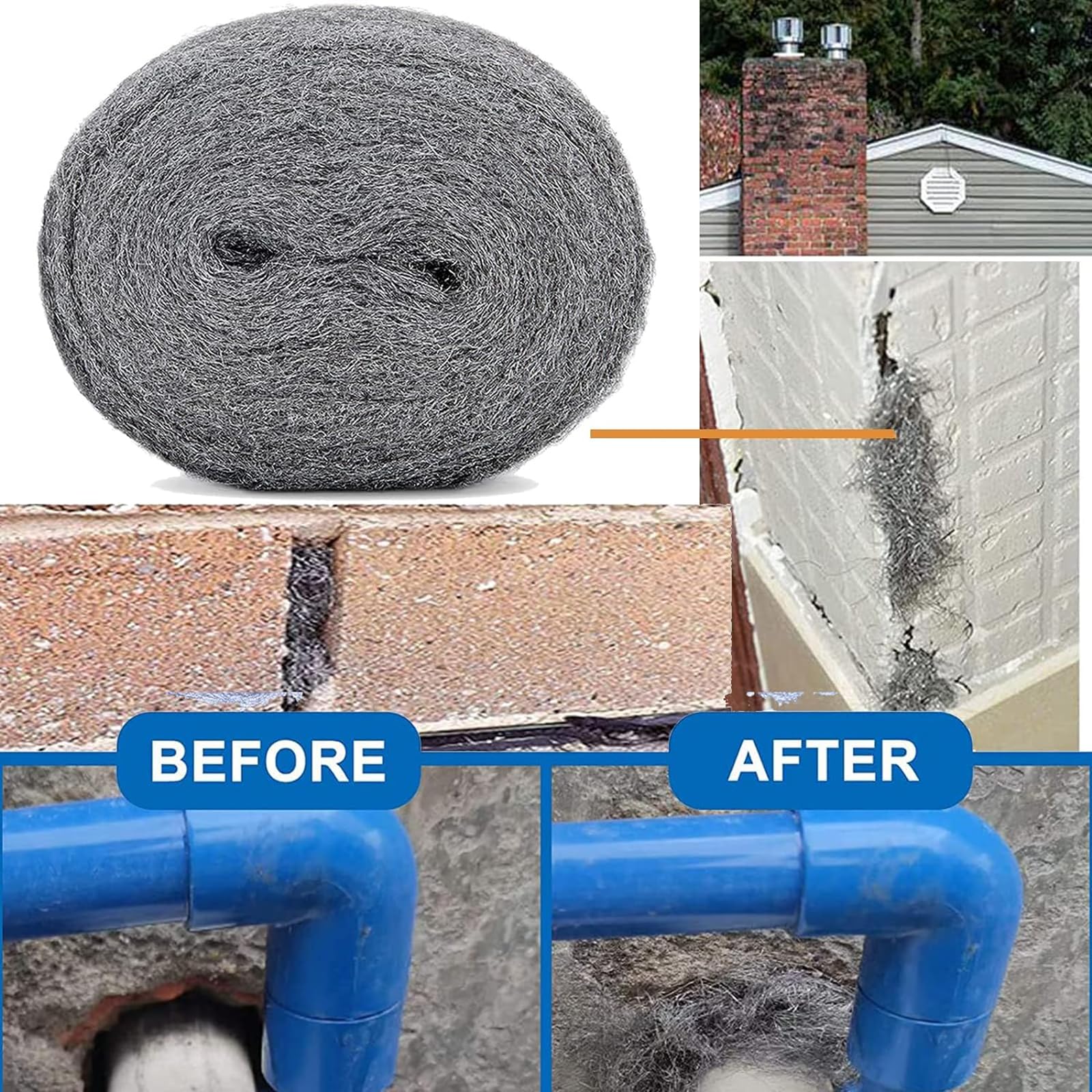 Snapklik.com : Steel Wool Mice Control Pads & Barrier Kit