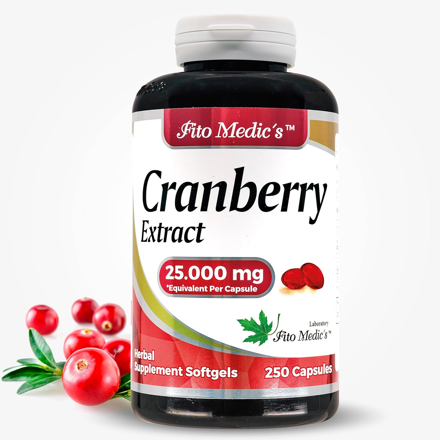 Amazon.com: FITO MEDIC'S Lab - Cranberry Pills, in 250 Gels caps ...