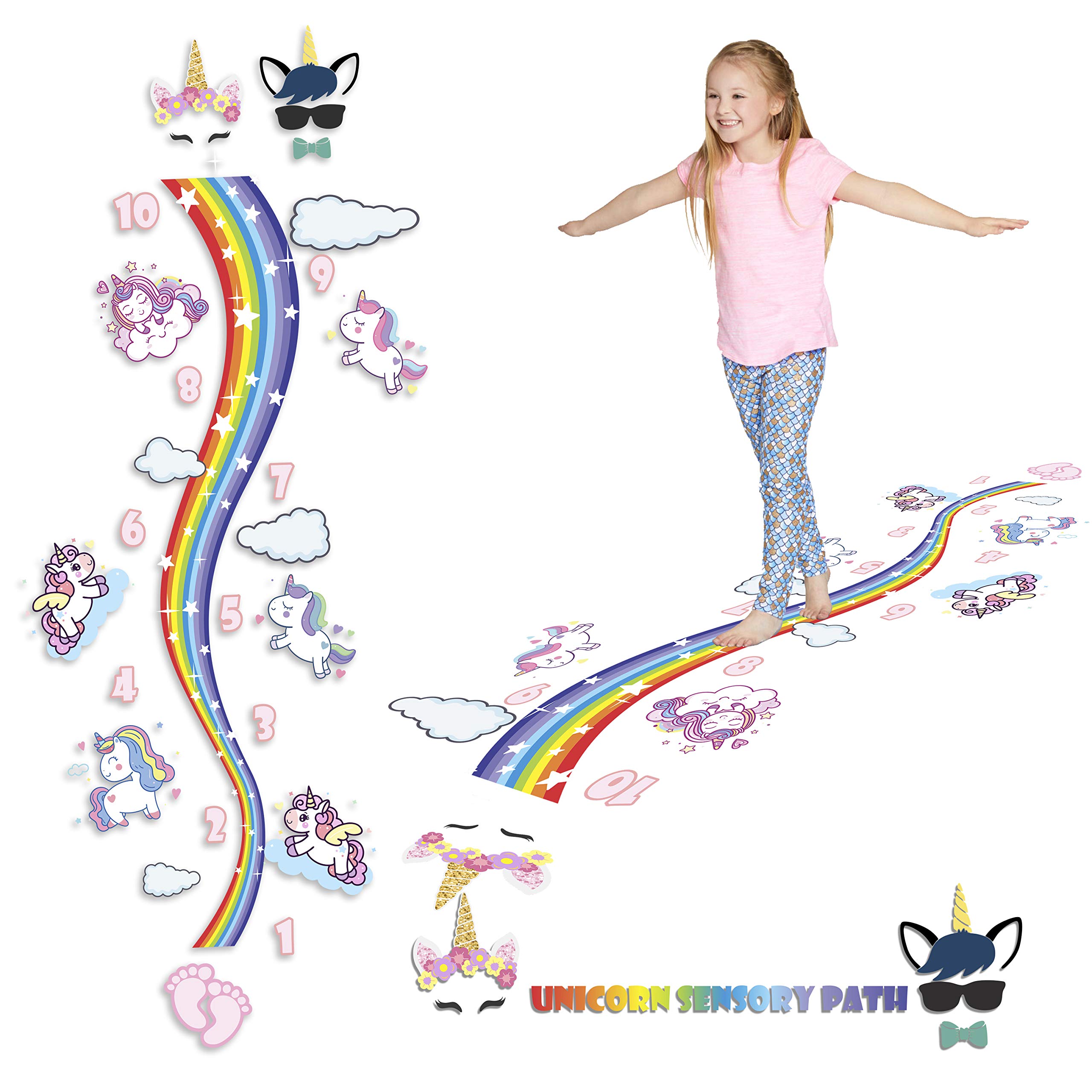 Buy Classroom Decor Sensory Path Decals for Floor & Wall - Rainbow ...