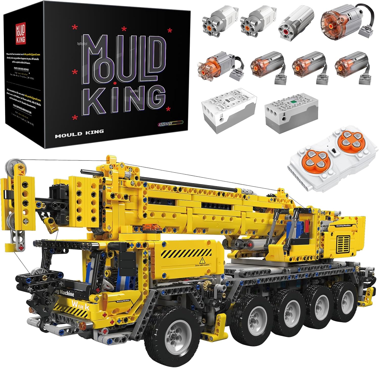 Amazon.com: Mould King 17047 Mobile Crane Mk II Set,Electric Mechanized ...