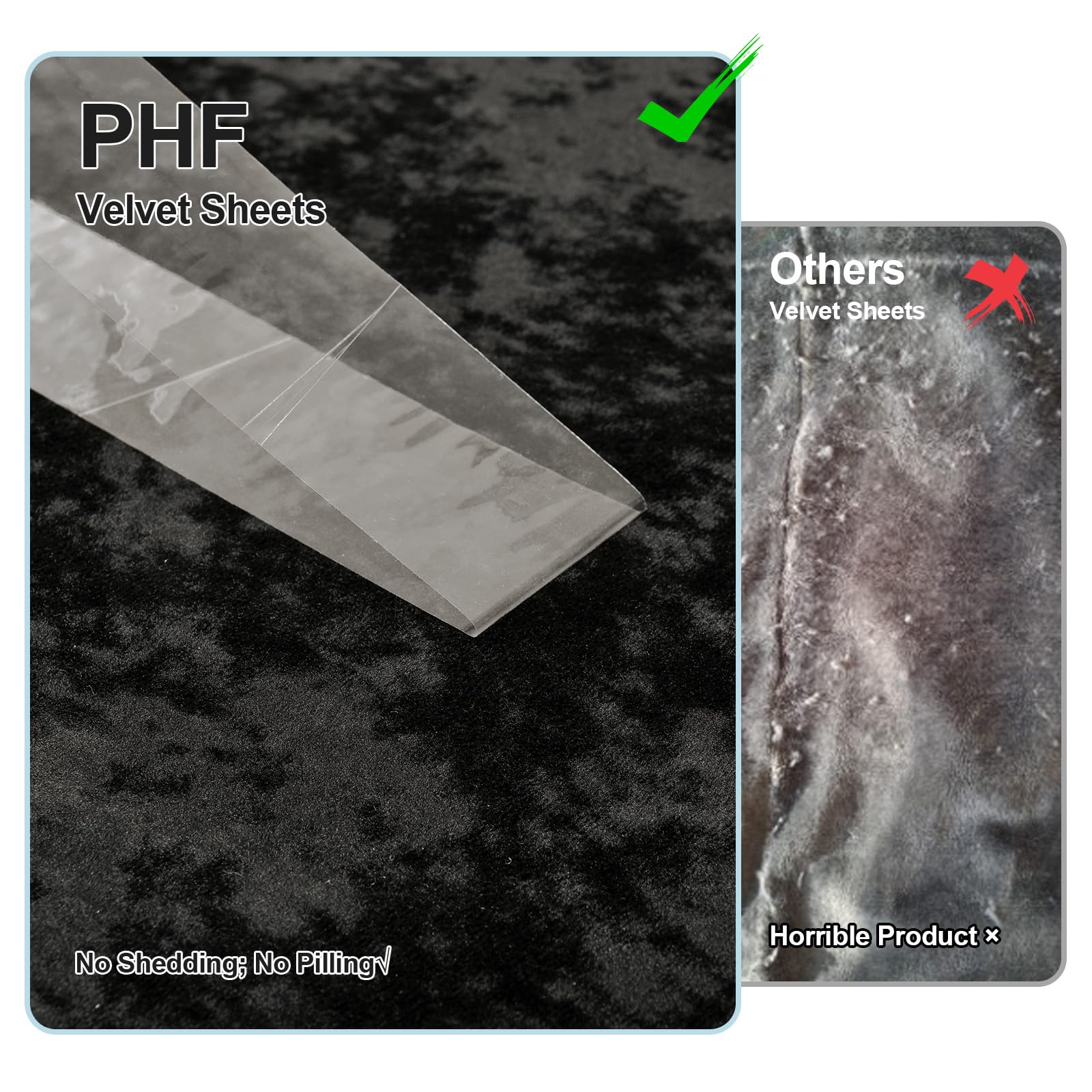 PHF Truly Velvet Sheet Set Twin Size, 3PCS Ultra Soft Sheets Set, Luxury Cozy Warm Sheets Set ...