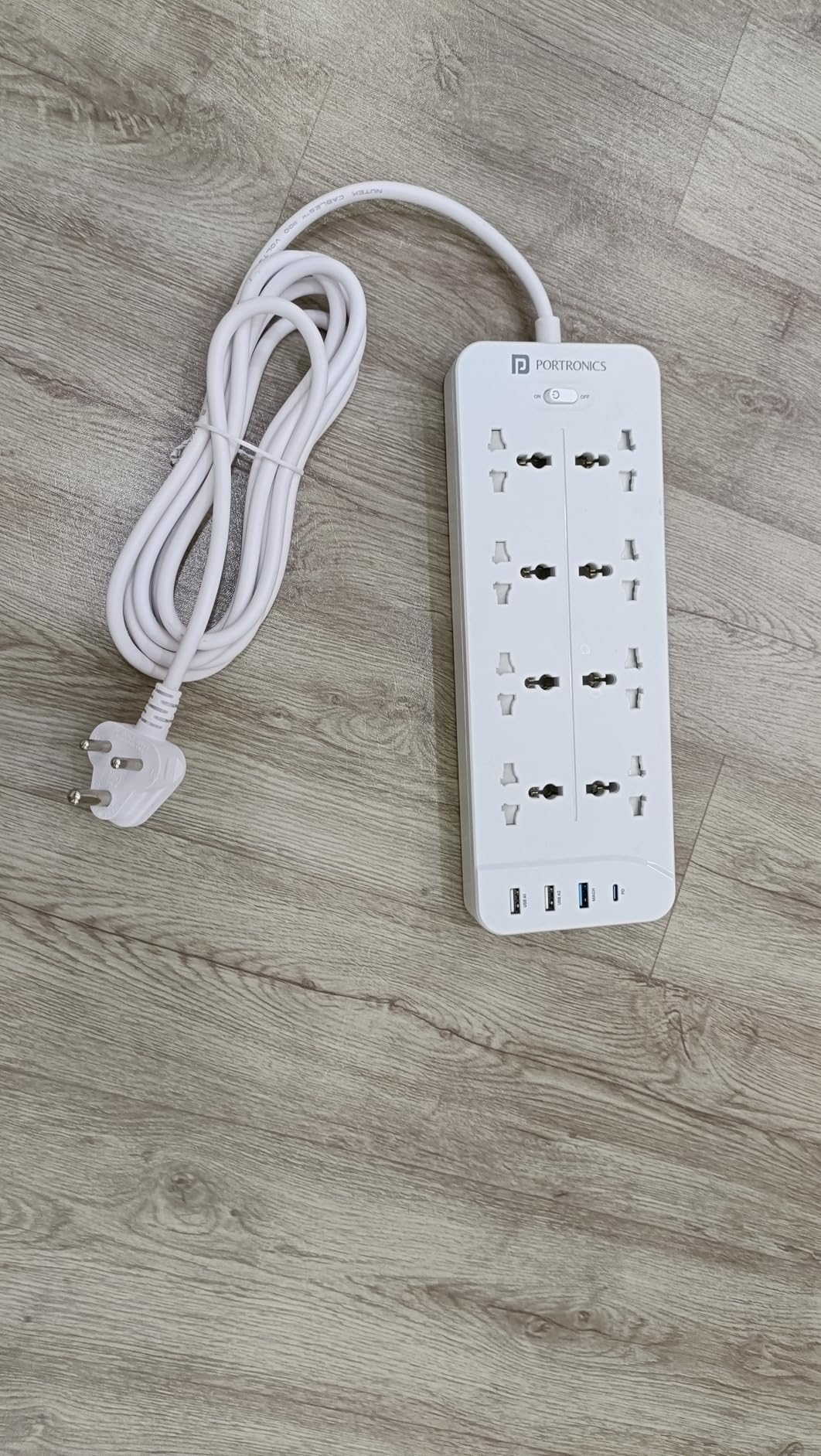 Portronics Power Plate 23 Extension Board with 20W Type-C PD Charging ...