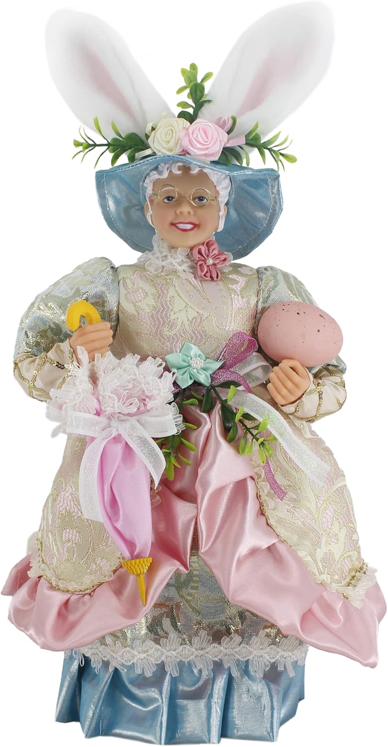 Amazon.com: 19" Mrs. Pink Parasol Pastel Green, Pink, White Easter Egg ...