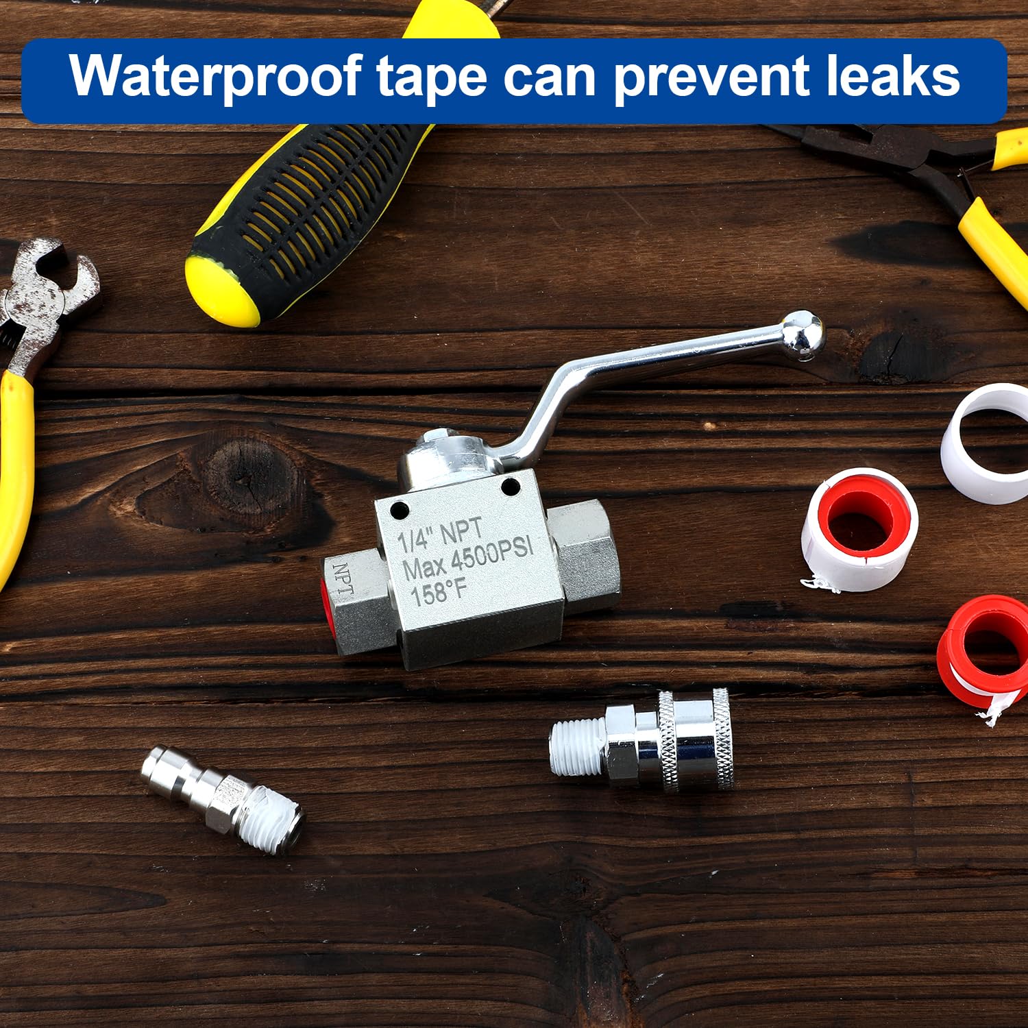 NQEUEPN High Pressure Washer Ball Valve Kit, Premium Stainless Steel 3/ ...