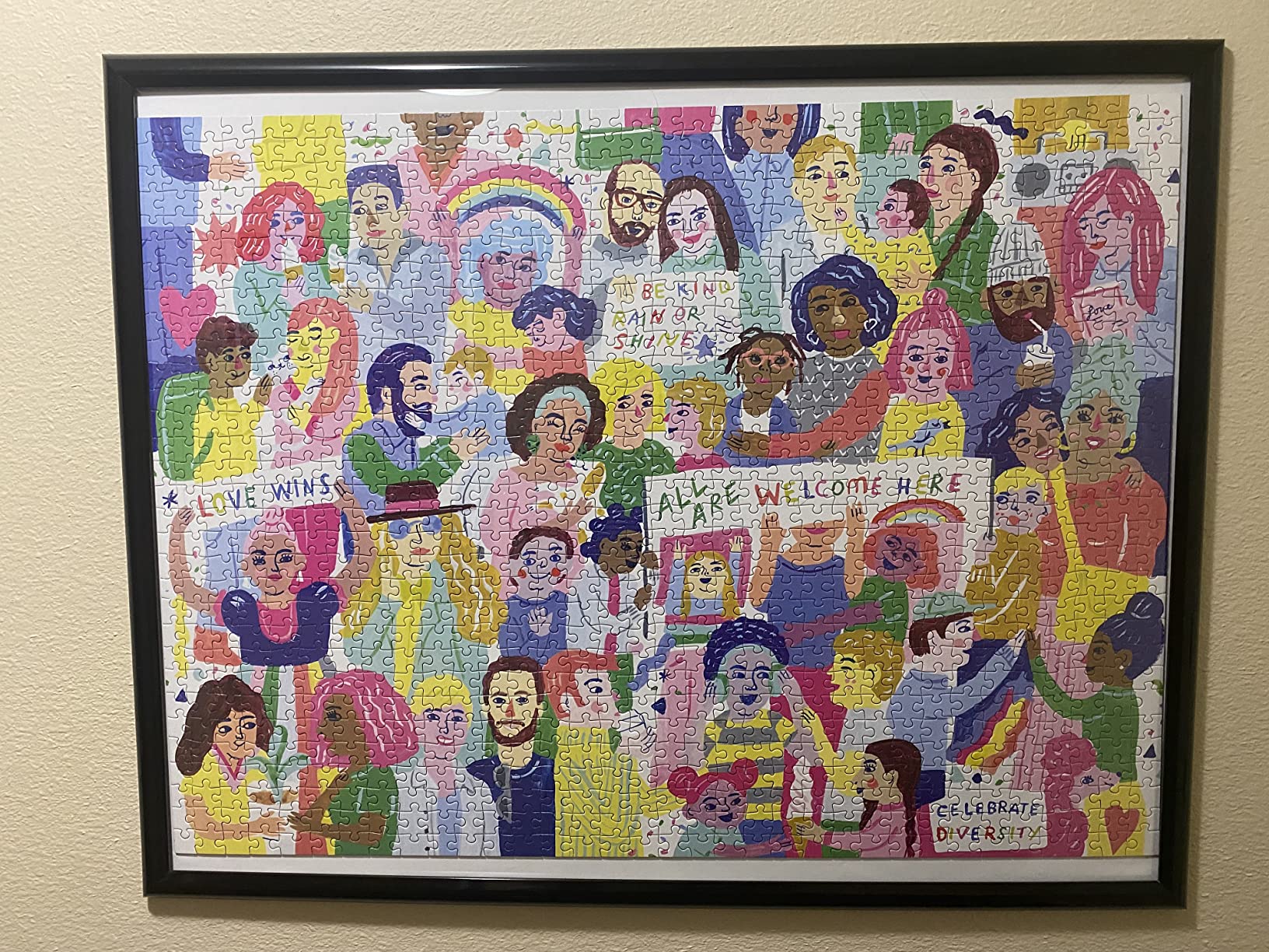 Amazon.com: Galison All are Welcome Here Jigsaw Puzzle, 1000 Pieces, 27 ...