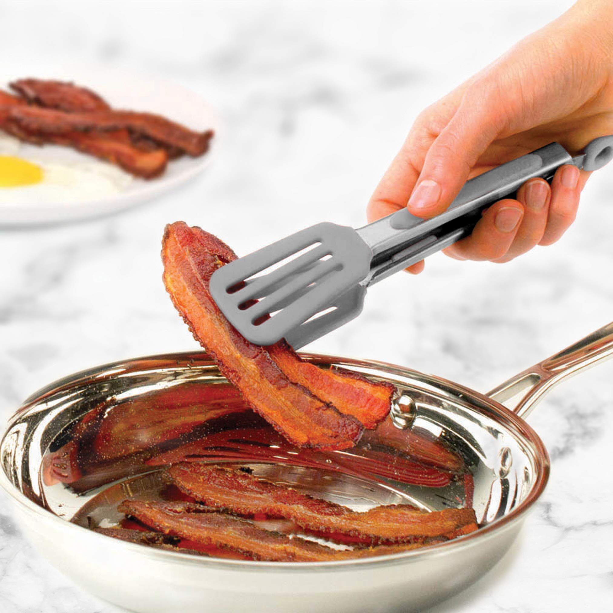 Snapklik.com : Tovolo Mini Turner Tongs Nonstick Flat Head Tong For ...