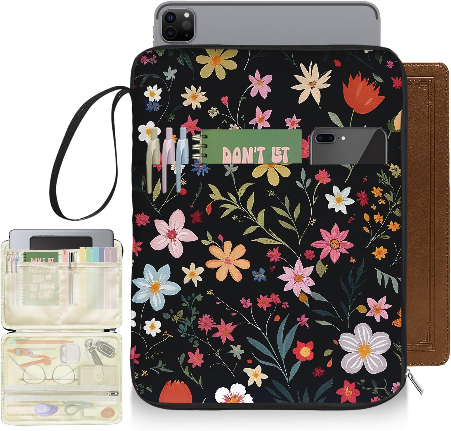 Amazon.com: QRZIQRZ Book Sleeve for Book Lovers,Waterproof PU Leather ...