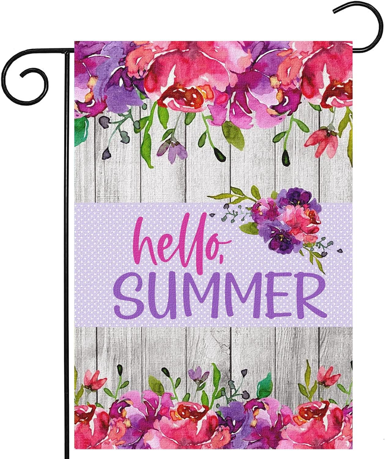 Amazon.com : Surfapans Hello Summer Garden Flag 12x18 Inch Double Sided ...