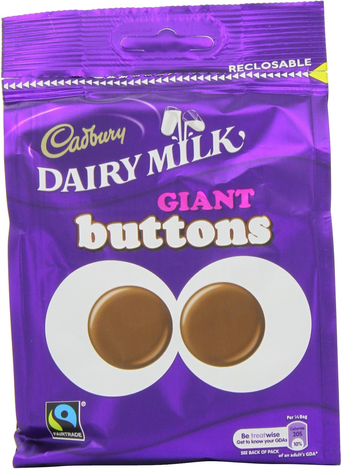Amazon.com: Cadbury Dairy Milk Giant Chocolate Buttons Bag, 85g ...
